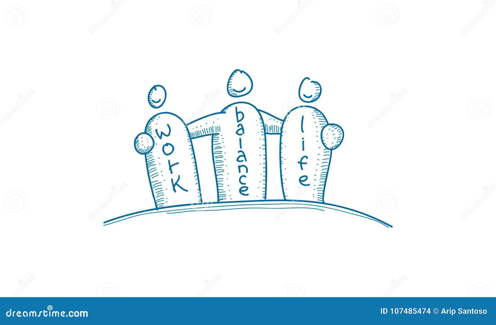 Work Life Balance Template Vector Stock Vector - Illustration of ...