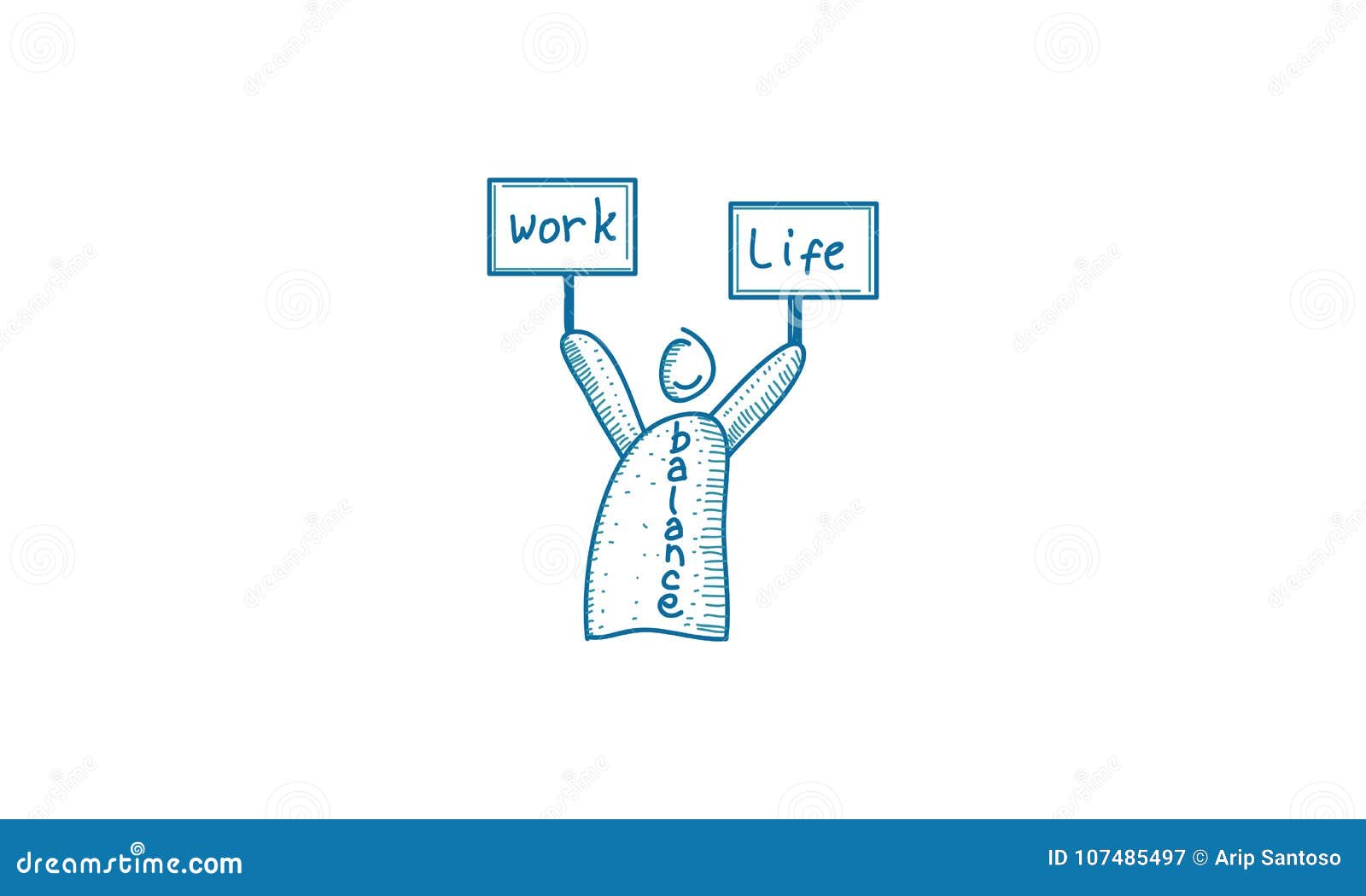 Work Life Balance Template Vector Stock Vector - Illustration of ...