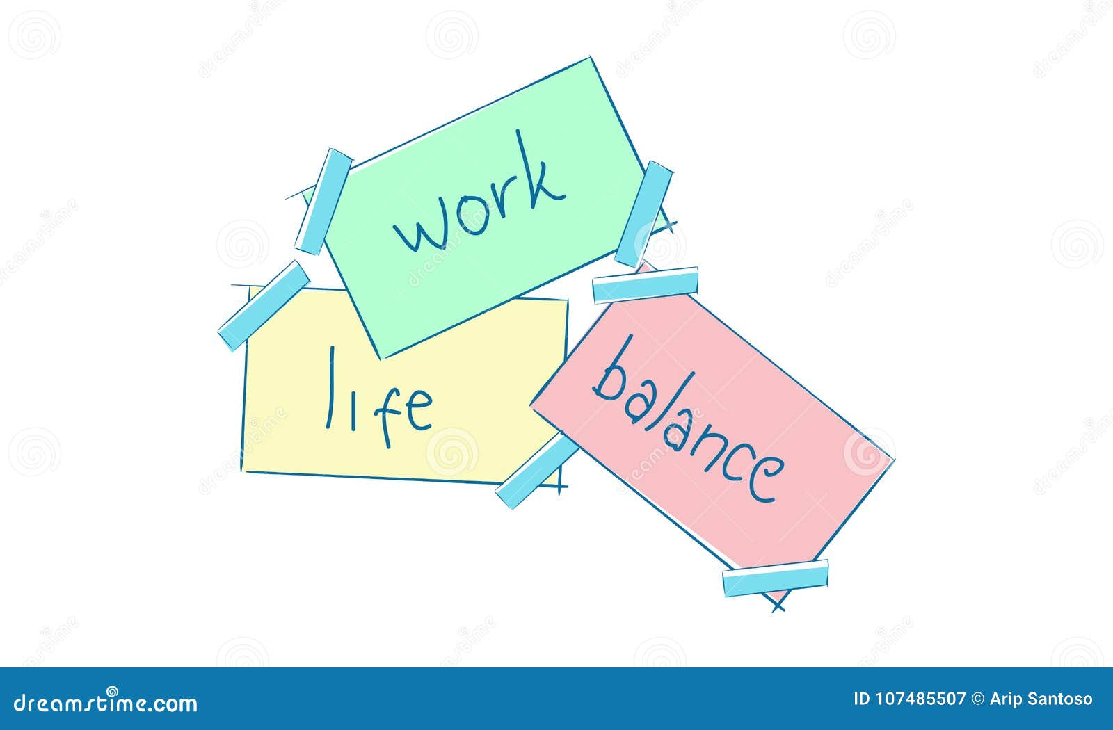 Work Life Balance Template Vector Stock Vector - Illustration of note ...