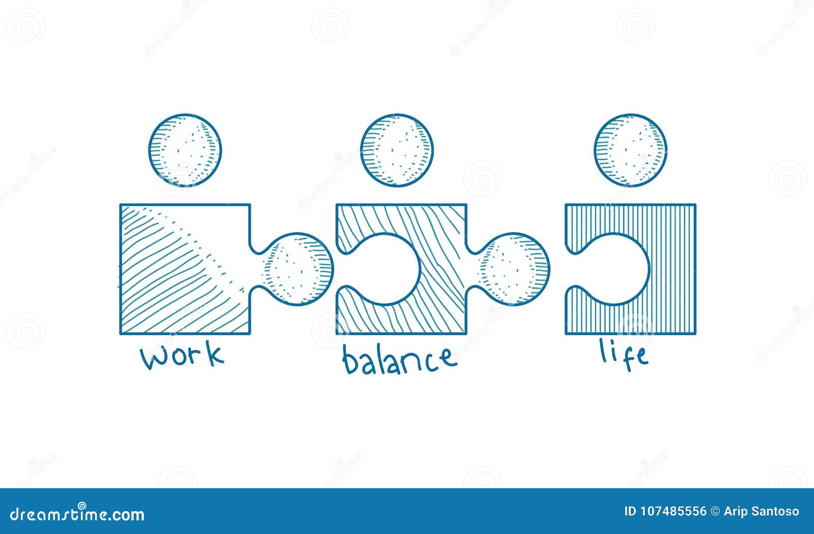 Work Life Balance Template Vector Stock Vector - Illustration of puzzle ...