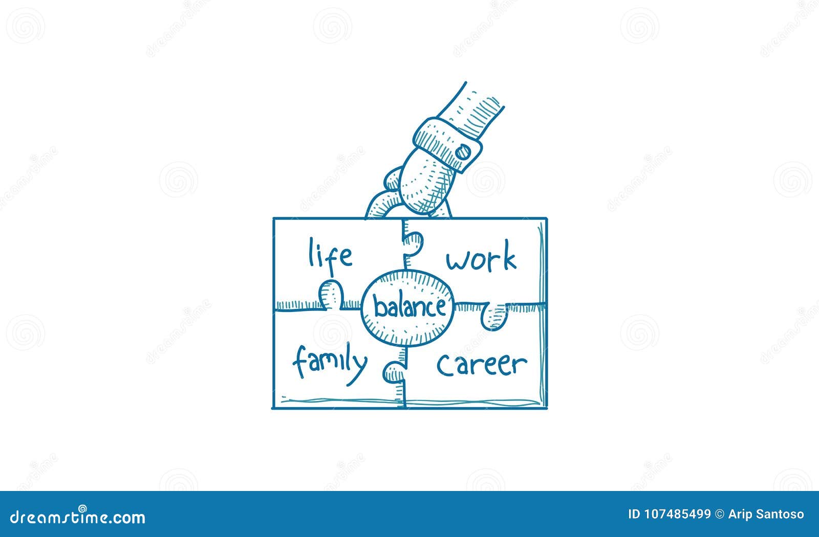 Work Life Balance Template Vector Stock Vector - Illustration of equal ...
