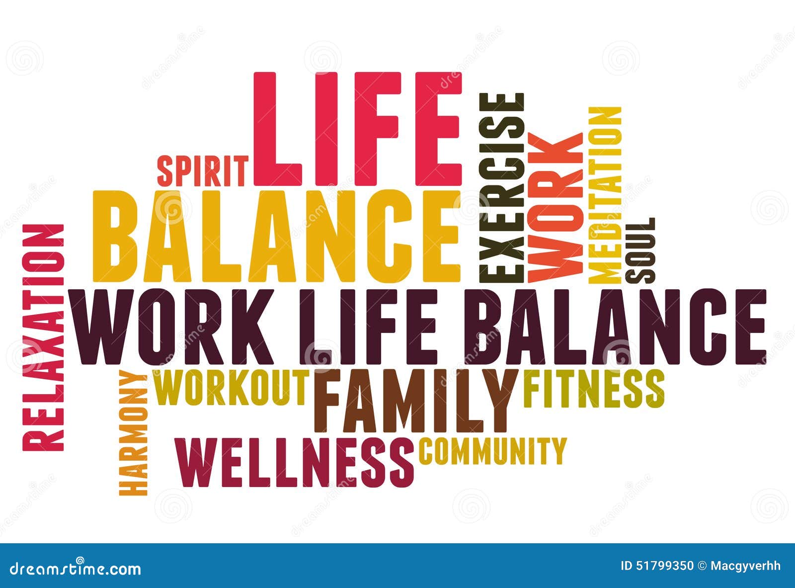 Work life balance stock illustration. Illustration of cloud - 51799350