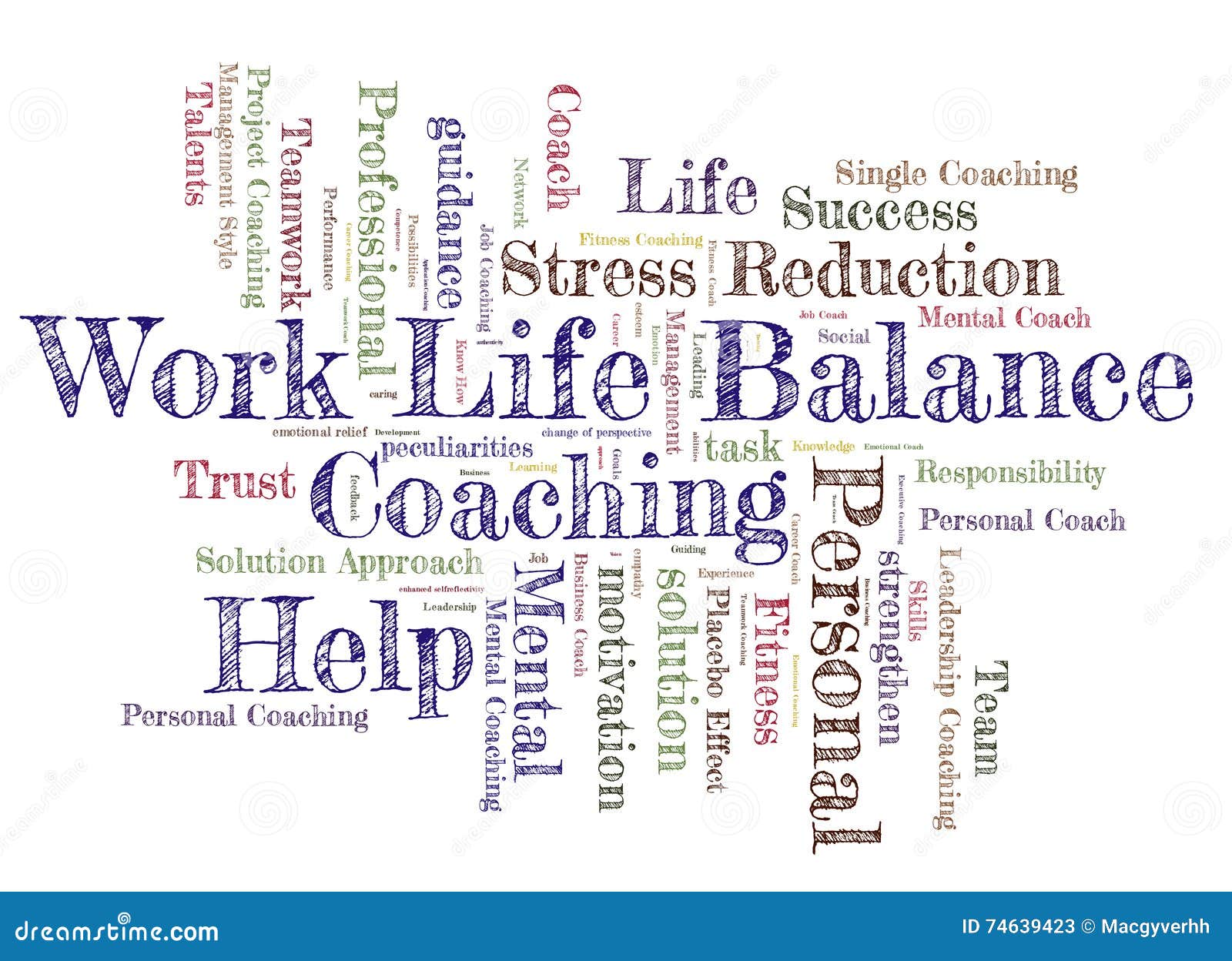Work Life Balance Word Cloud Stock Illustration - Illustration of ...