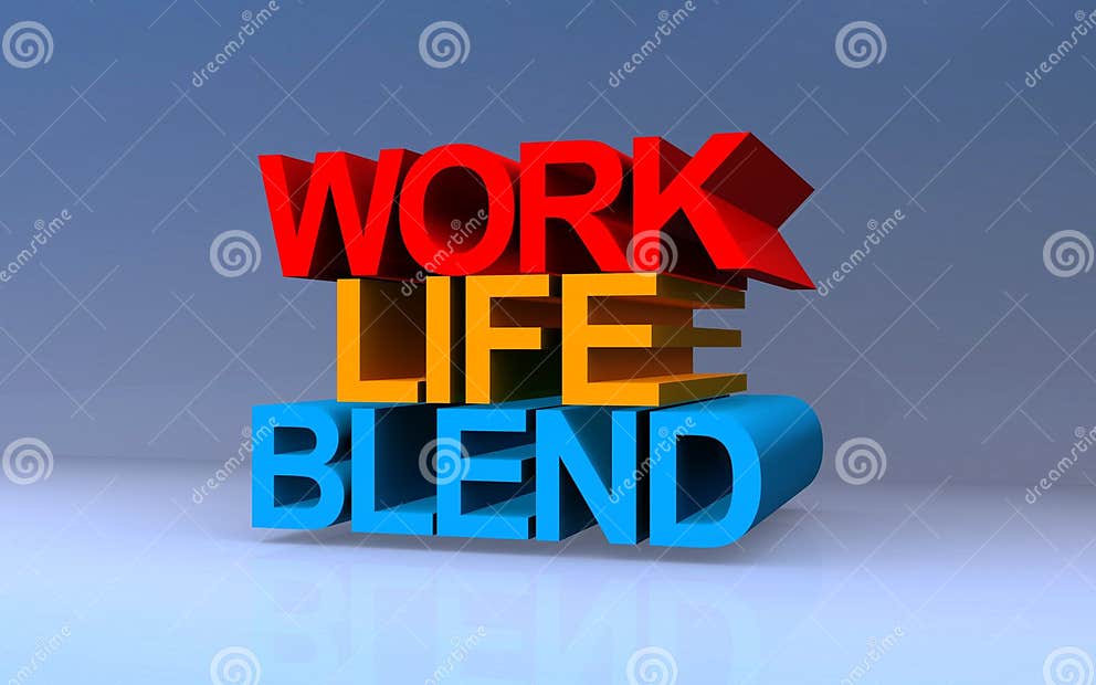 Work life blend on blue stock illustration. Illustration of goals ...