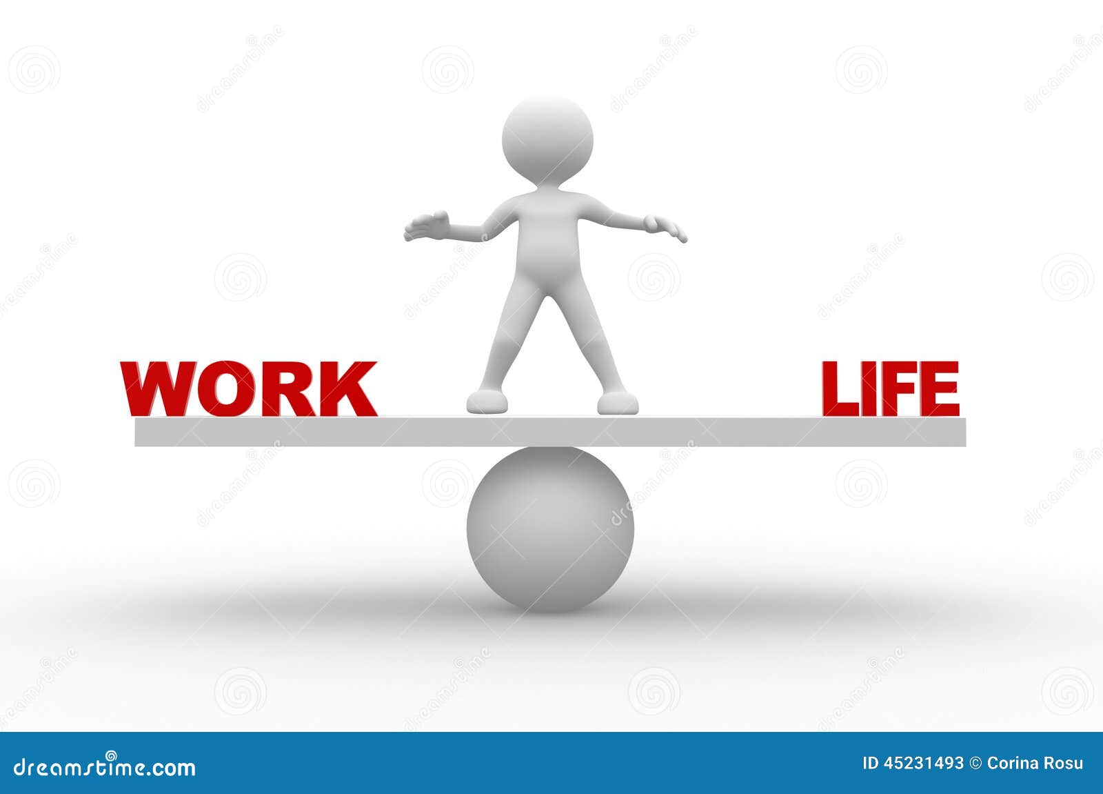 Work and life stock illustration. Illustration of compare - 45231493