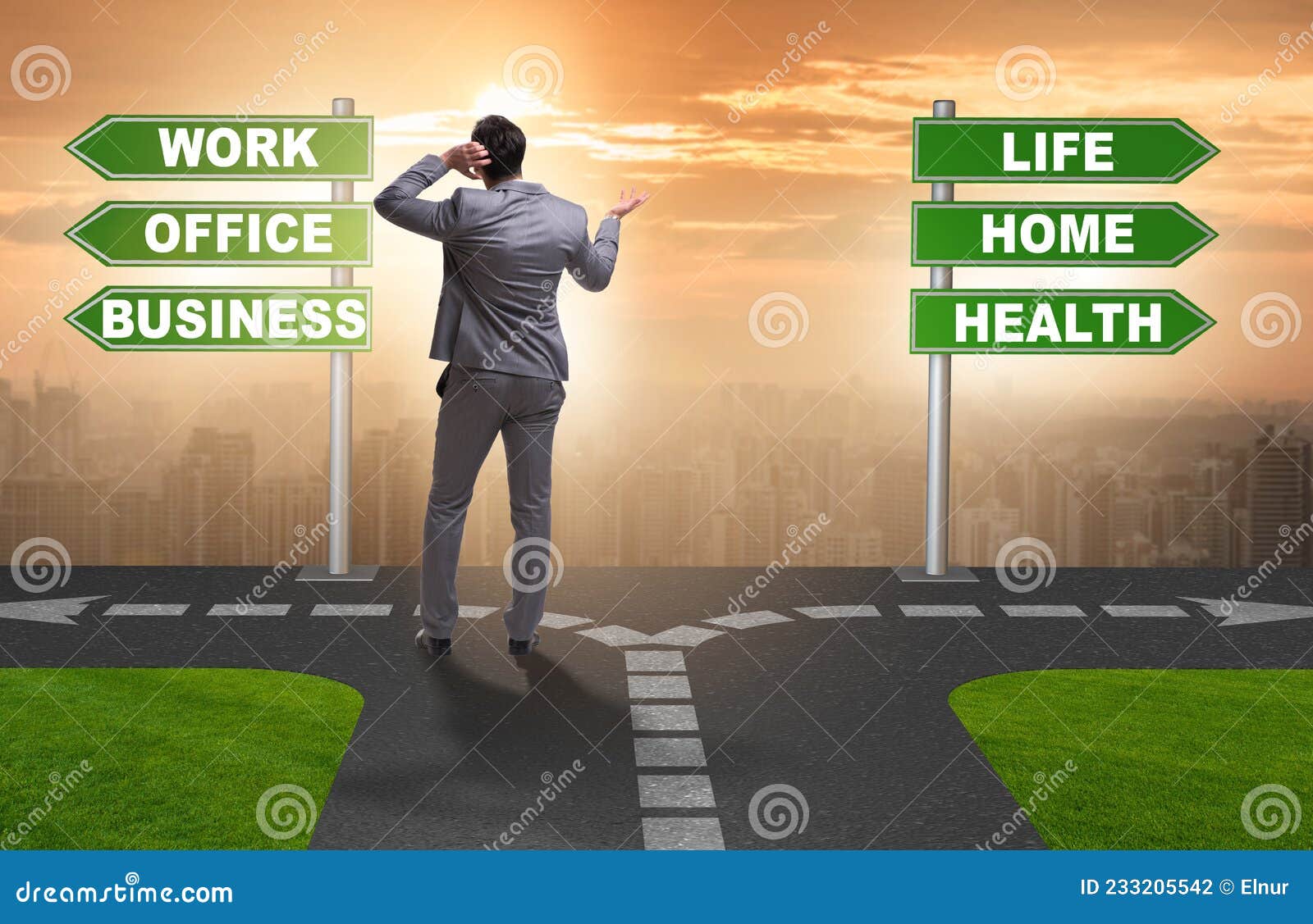 Work Life or Home Balance Business Concept Stock Photo - Image of ...