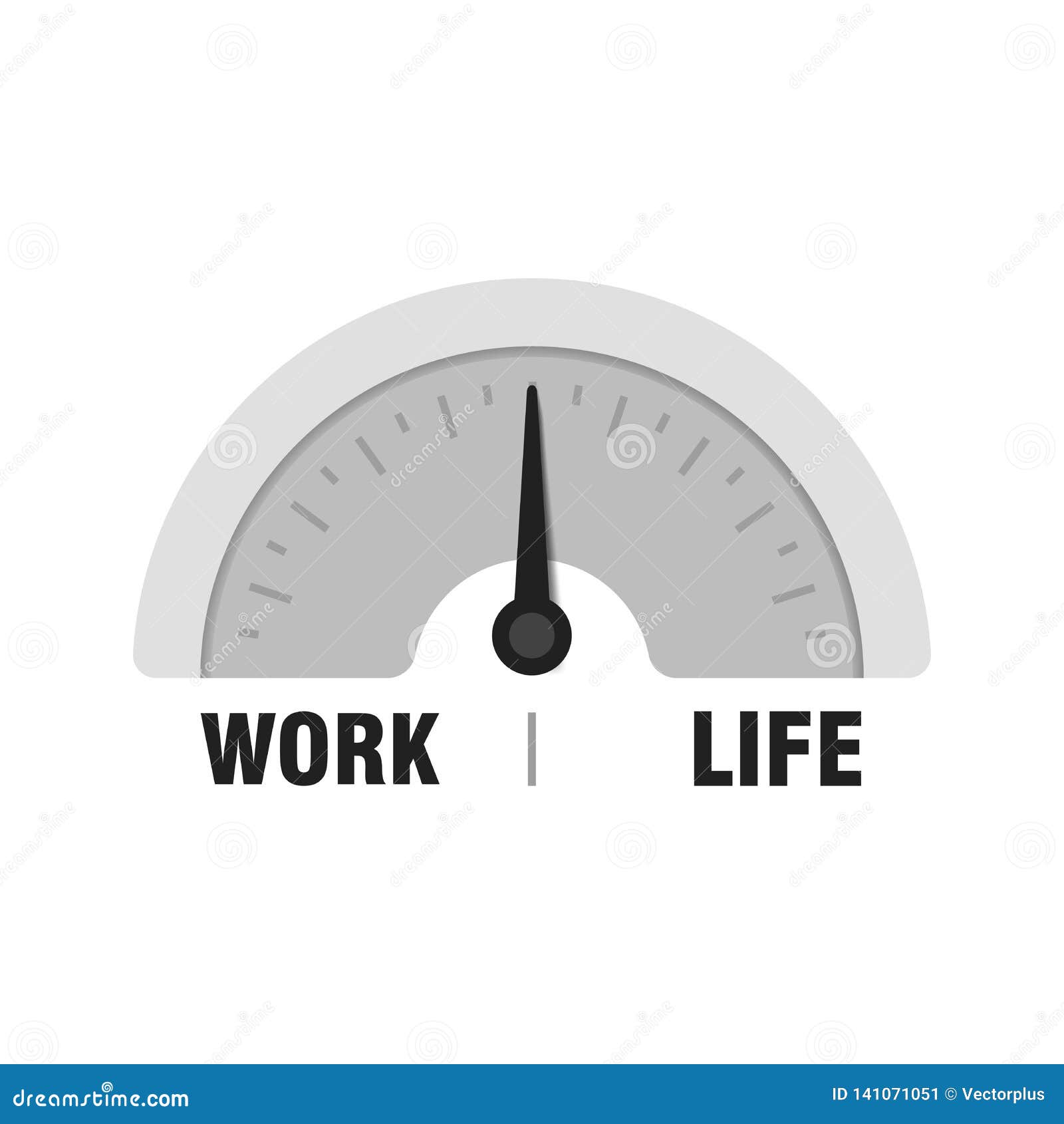 Work Life Measuring Gauge. Vector Indicator Illustration Stock Vector ...
