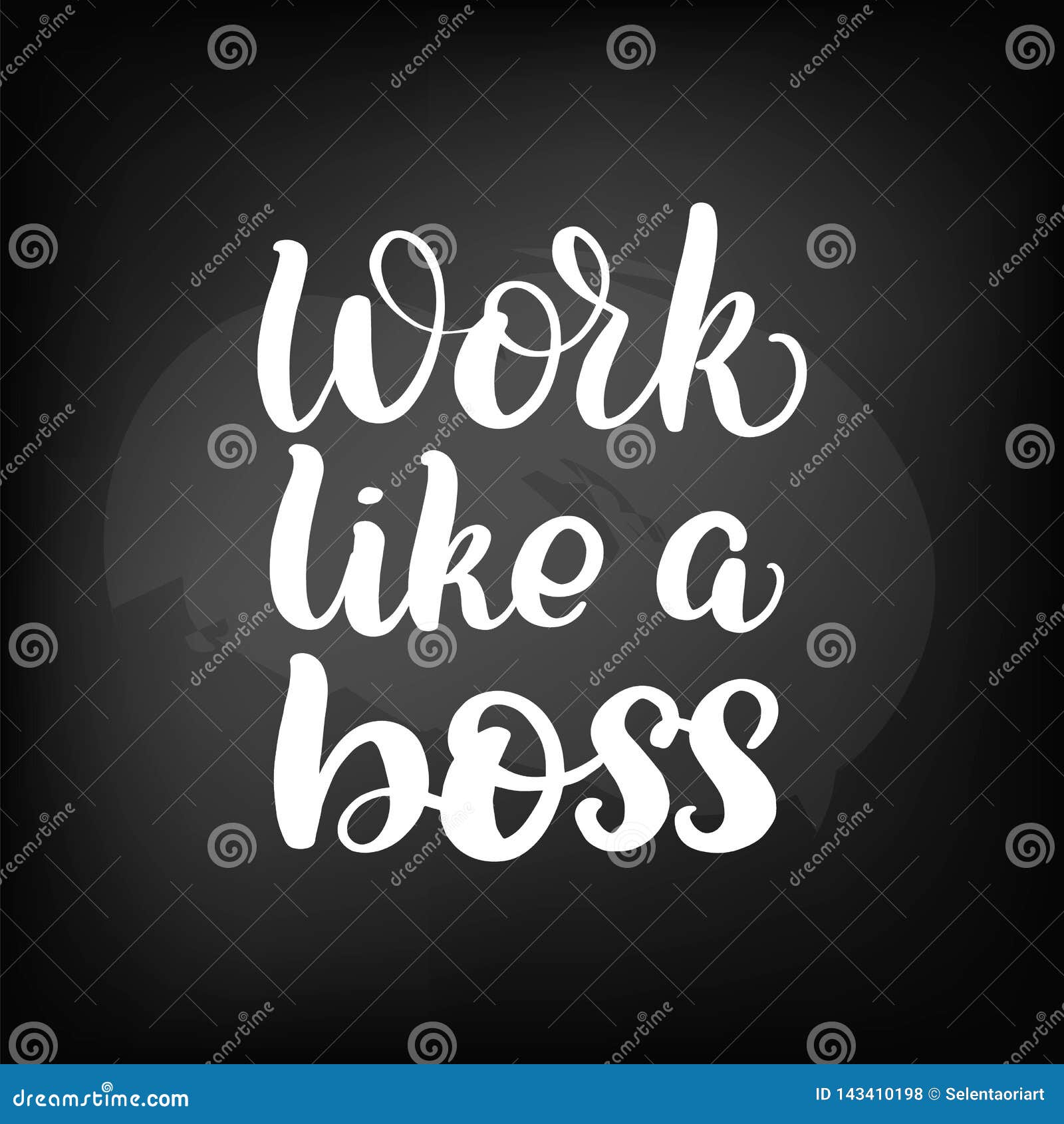 Work like a boss stock vector. Illustration of isolated - 143410198