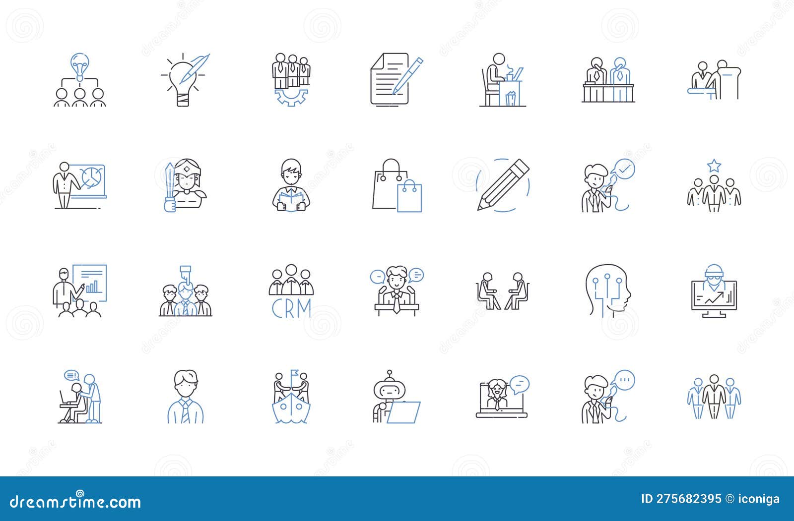 Work Line Icons Collection. Productivity, Dedication, Efficiency ...