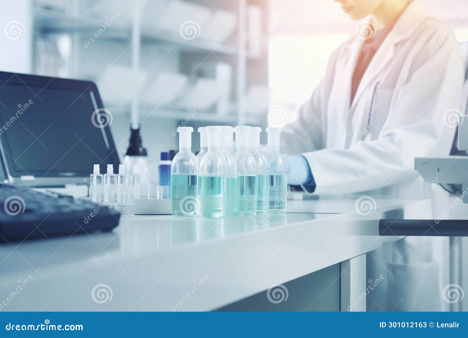 Work with Liquid Samples in a Laboratory Stock Image - Image of nature ...