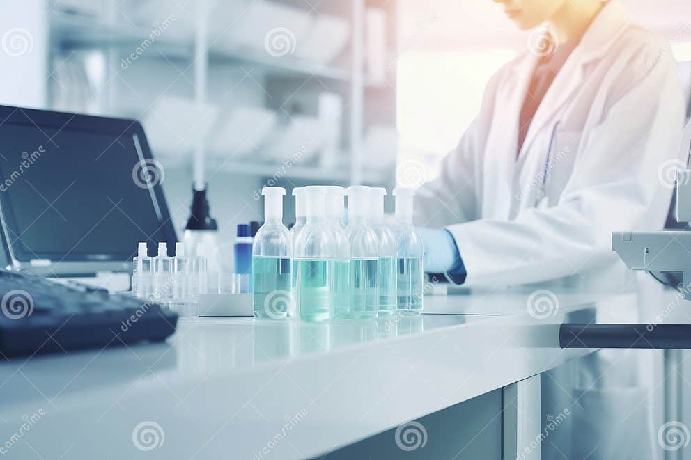Work with Liquid Samples in a Laboratory Stock Image - Image of nature ...