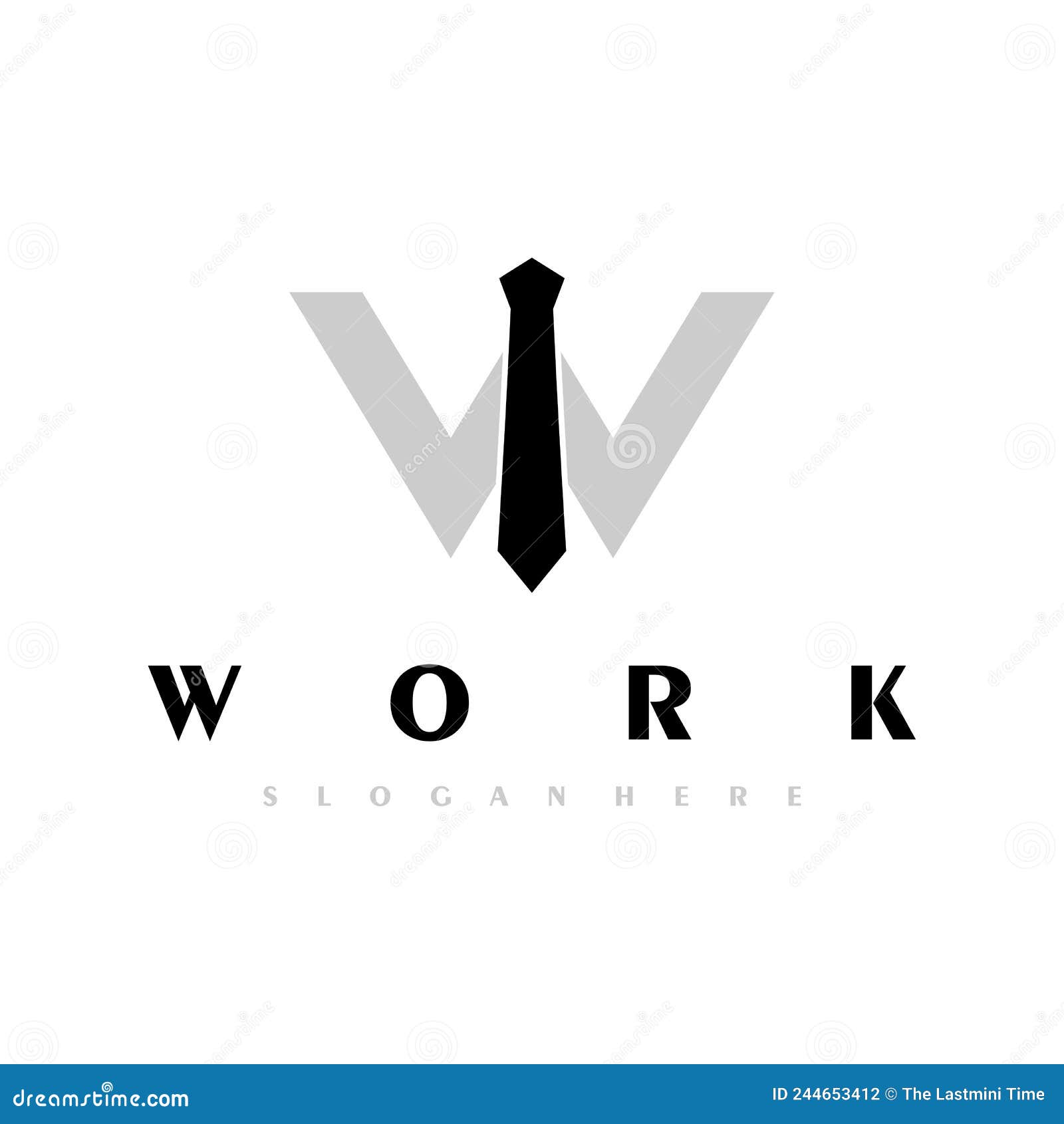Work logo design stock vector. Illustration of letter - 244653412