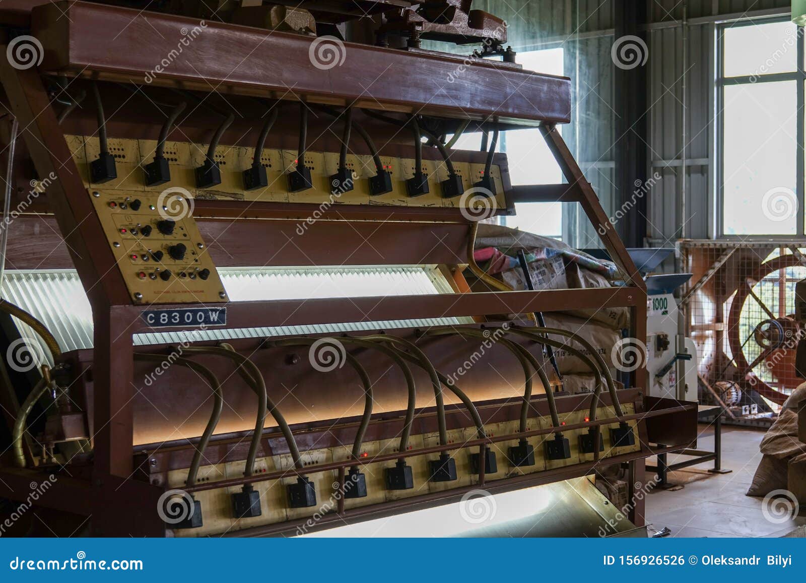 The Work of the Machine Sorting Tea at a Tea Factory Stock Photo ...