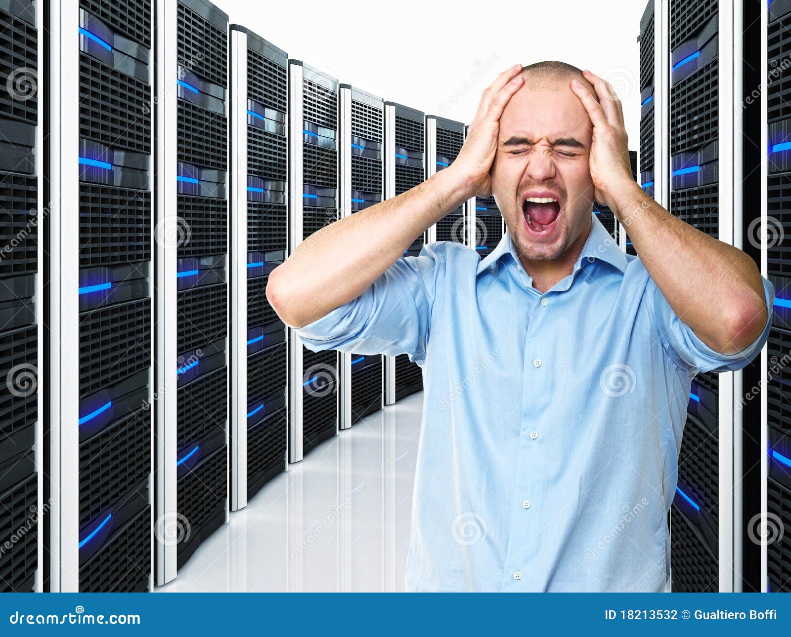 Work make me crazy stock photo. Image of datacenter, system - 18213532