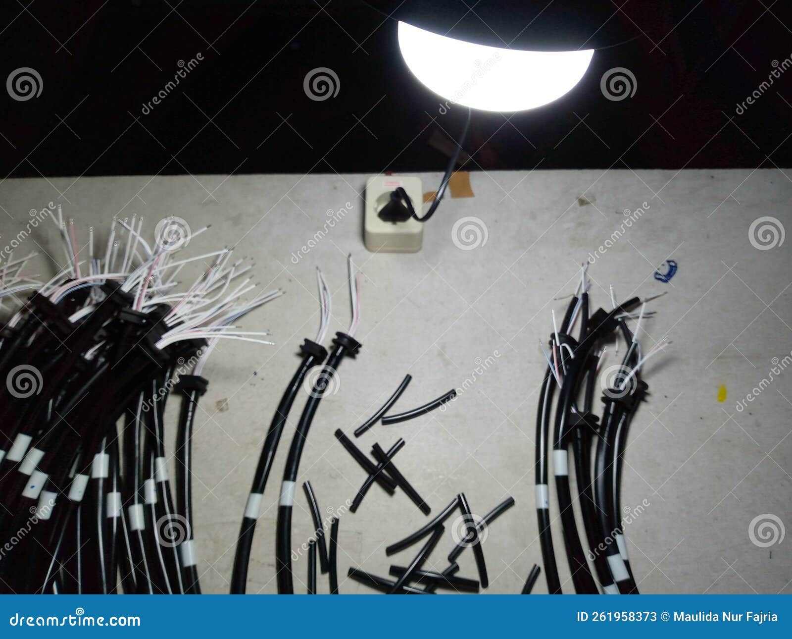 The Work of Making Electric Motor Cables Stock Image - Image of font ...