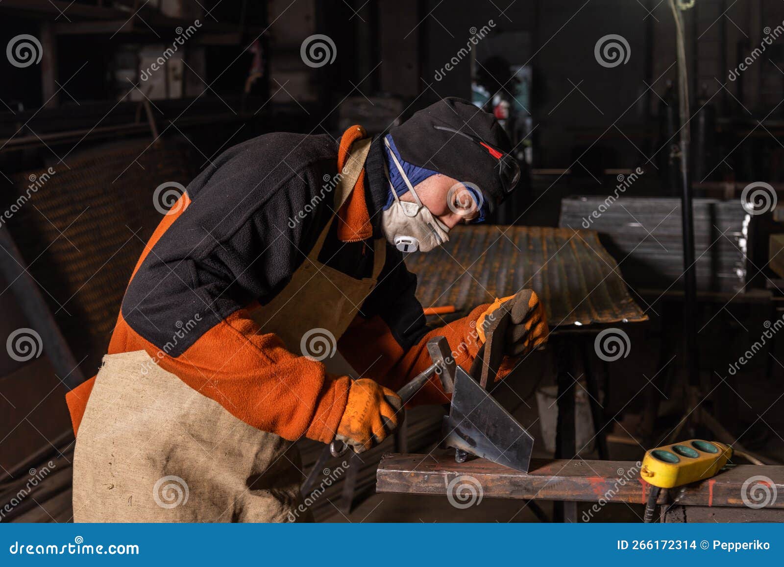 Work in a Mechanical Workshop with Various Tools Stock Photo - Image of ...