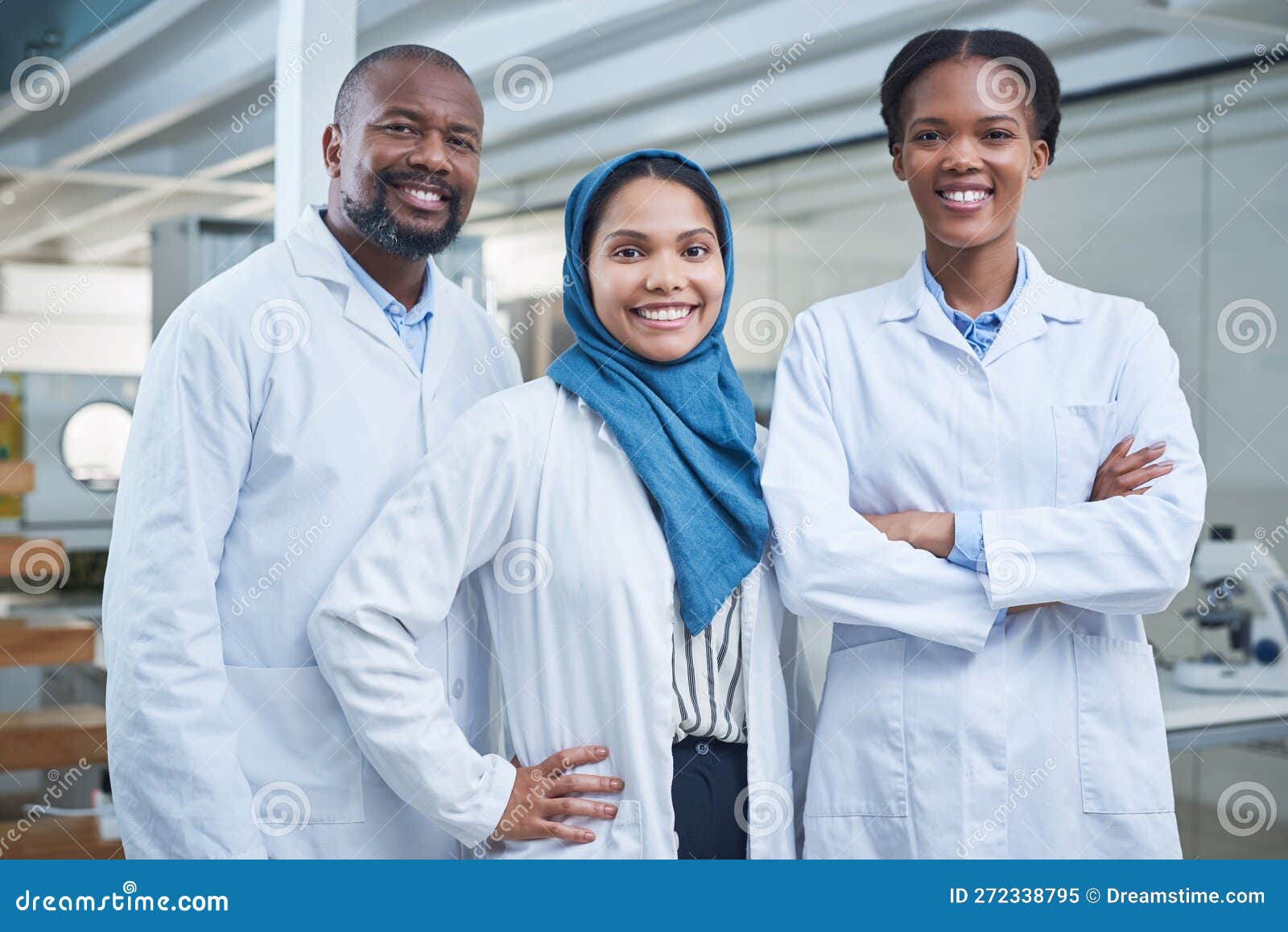 Group Of Scientists People Standing And Showing Thumb Up Together In ...