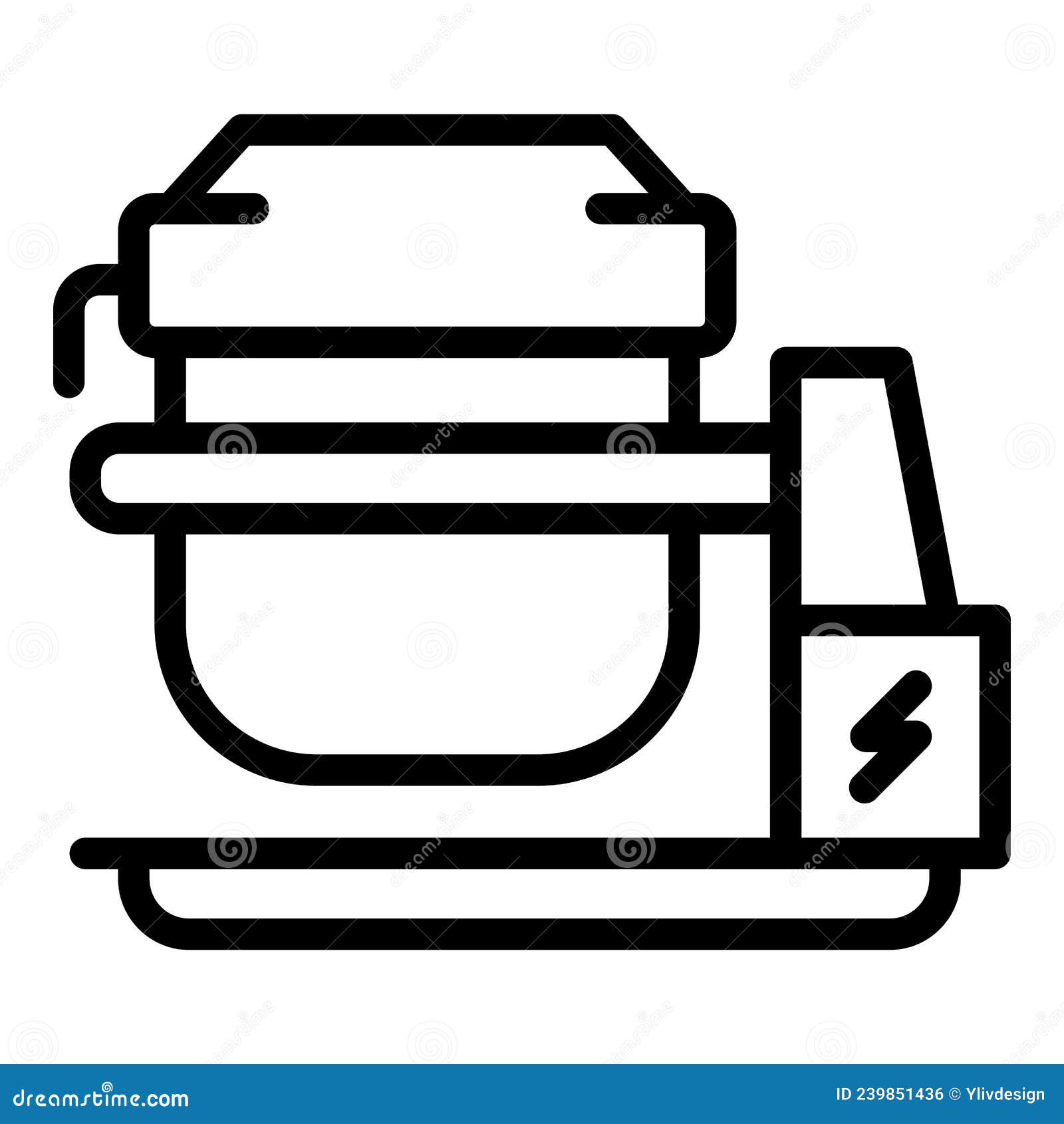 Work Mixer Icon Outline Vector. Concrete Mix Stock Vector ...