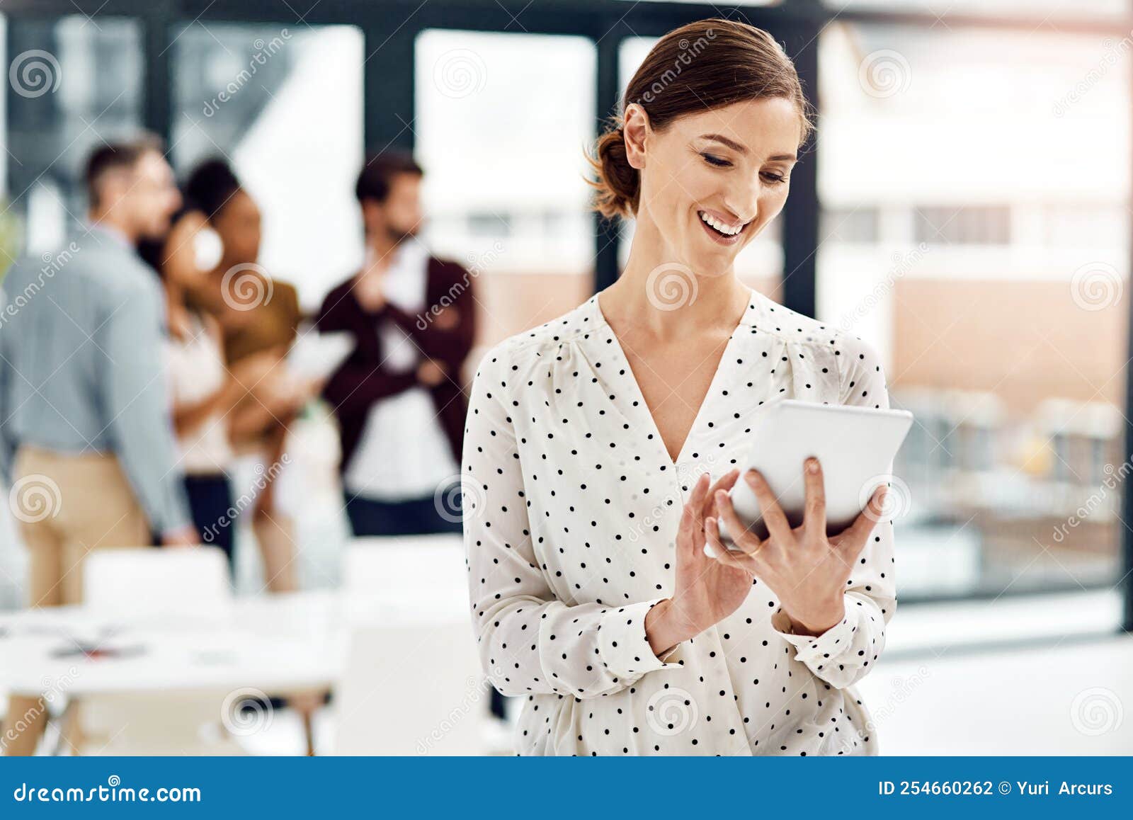 Work Never Stops and Success Never Ends. a Businesswoman Using a Tablet ...