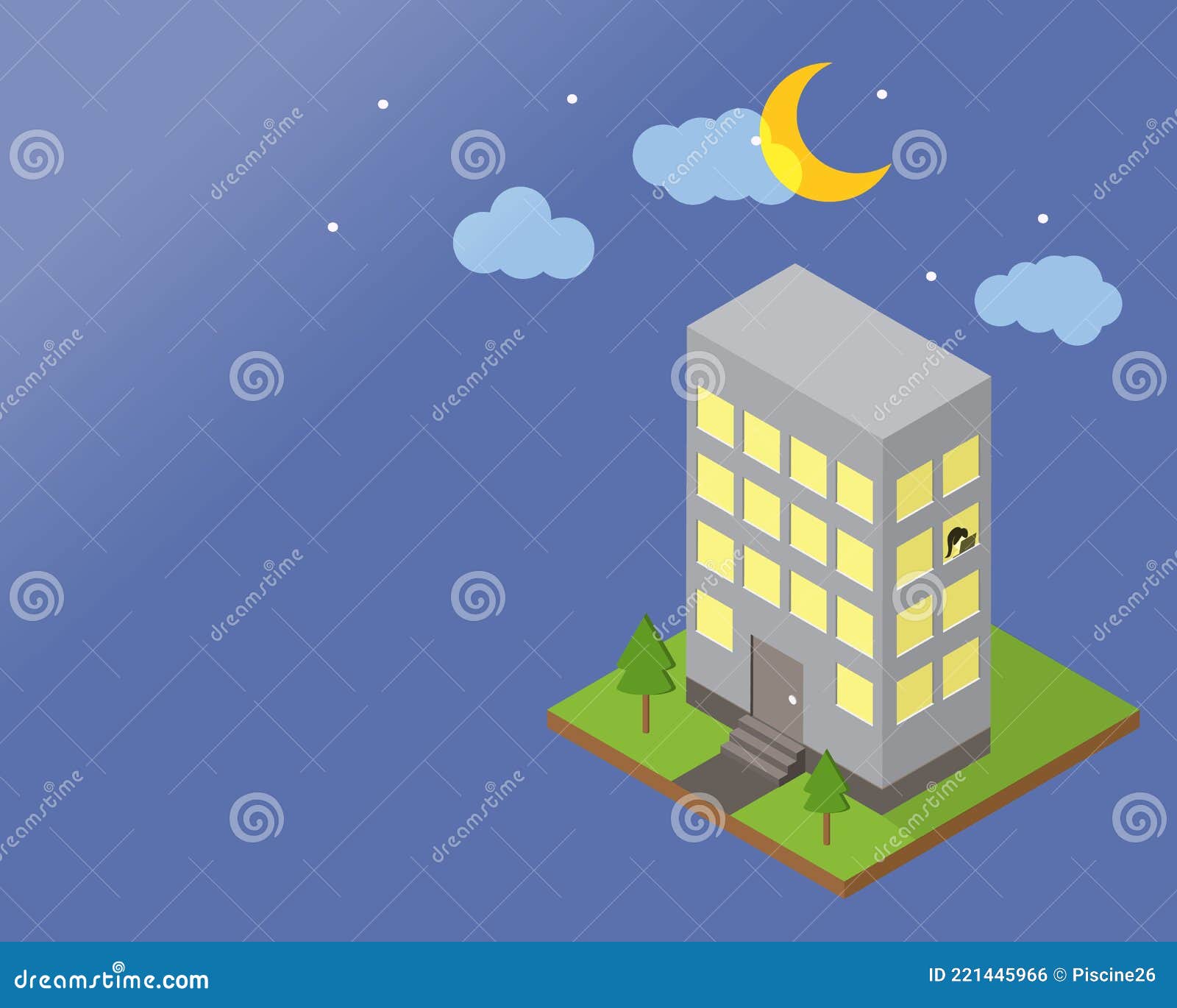 Work at Office until Late Night and Feel Lonely and Burnout Stock ...