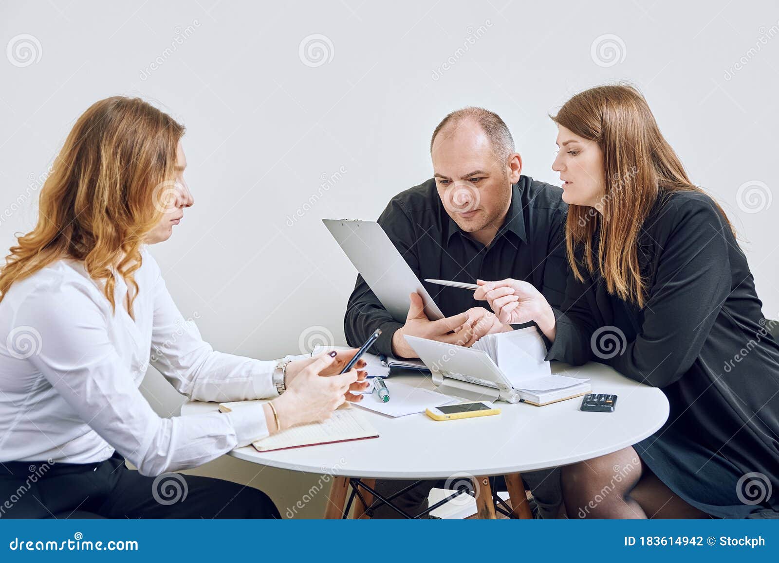 Work in the Office. Managers Desk Staff. Stock Photo - Image of ...