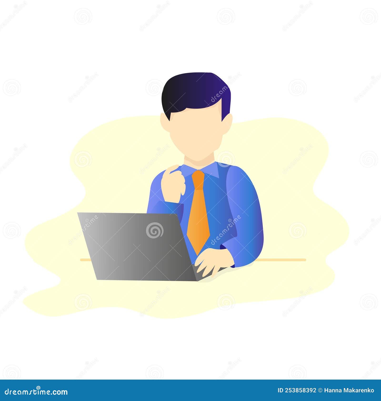 Office Workers Behind the Computer. Business and Business Style Stock ...