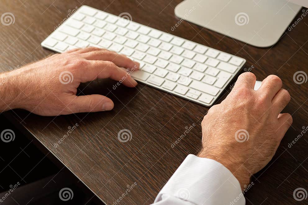 Work Online Computer. Business Concept. Internet Technology Stock Image ...