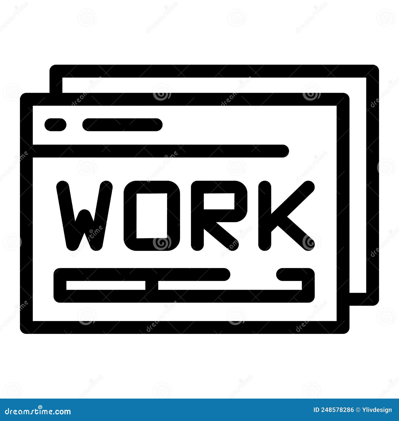 Work Online Icon Outline Vector. Earn Making Stock Illustration ...