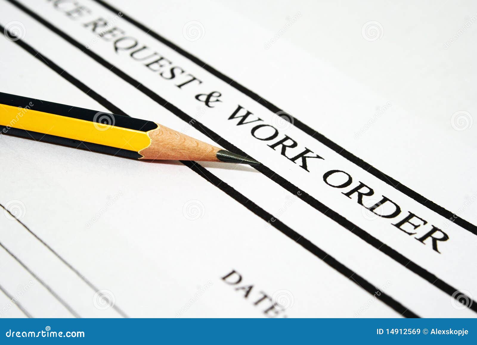 Work order stock image. Image of document, office, contract - 14912569