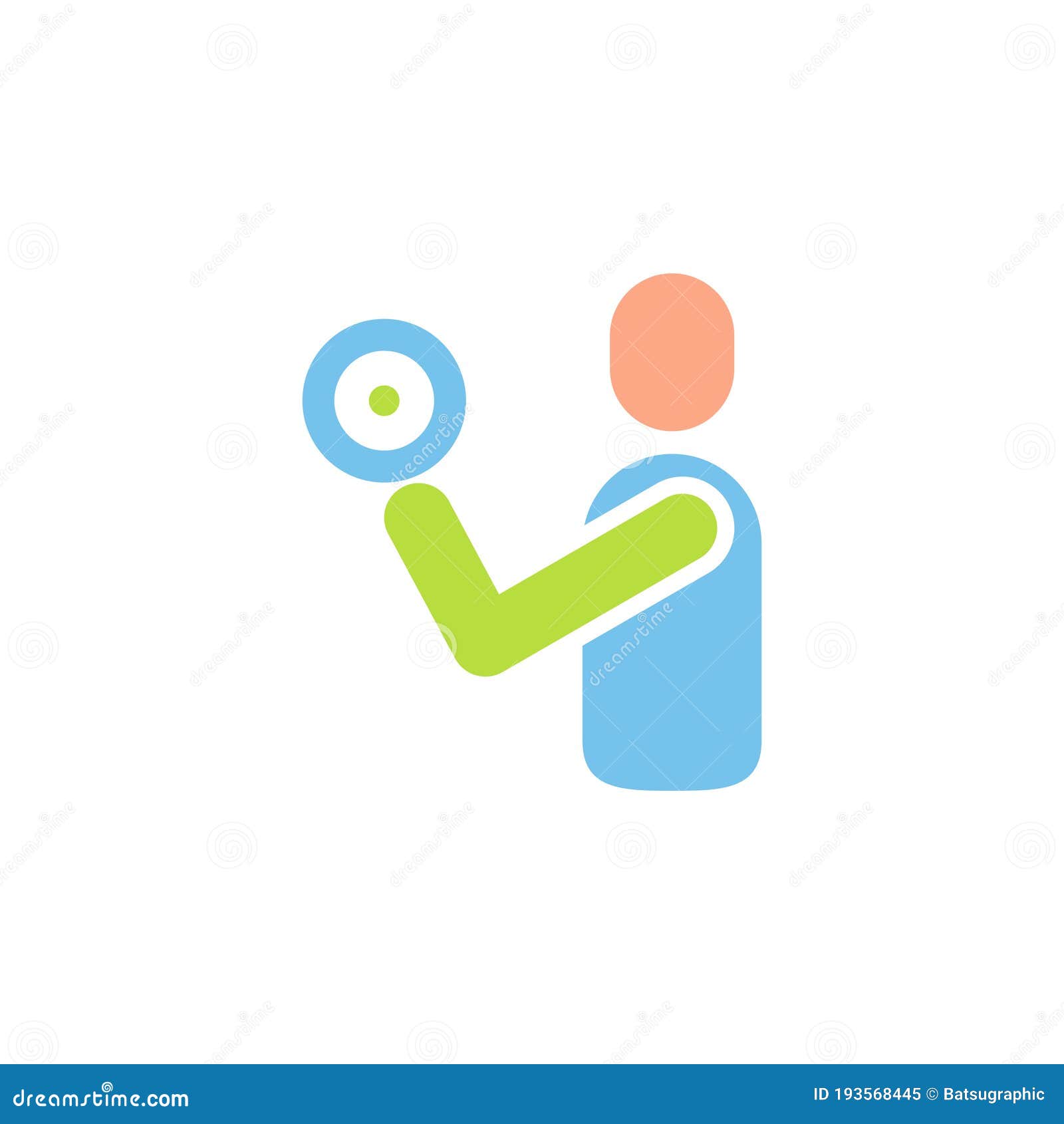 Work Out Vector Icon Logo Design Stock Vector - Illustration of ...