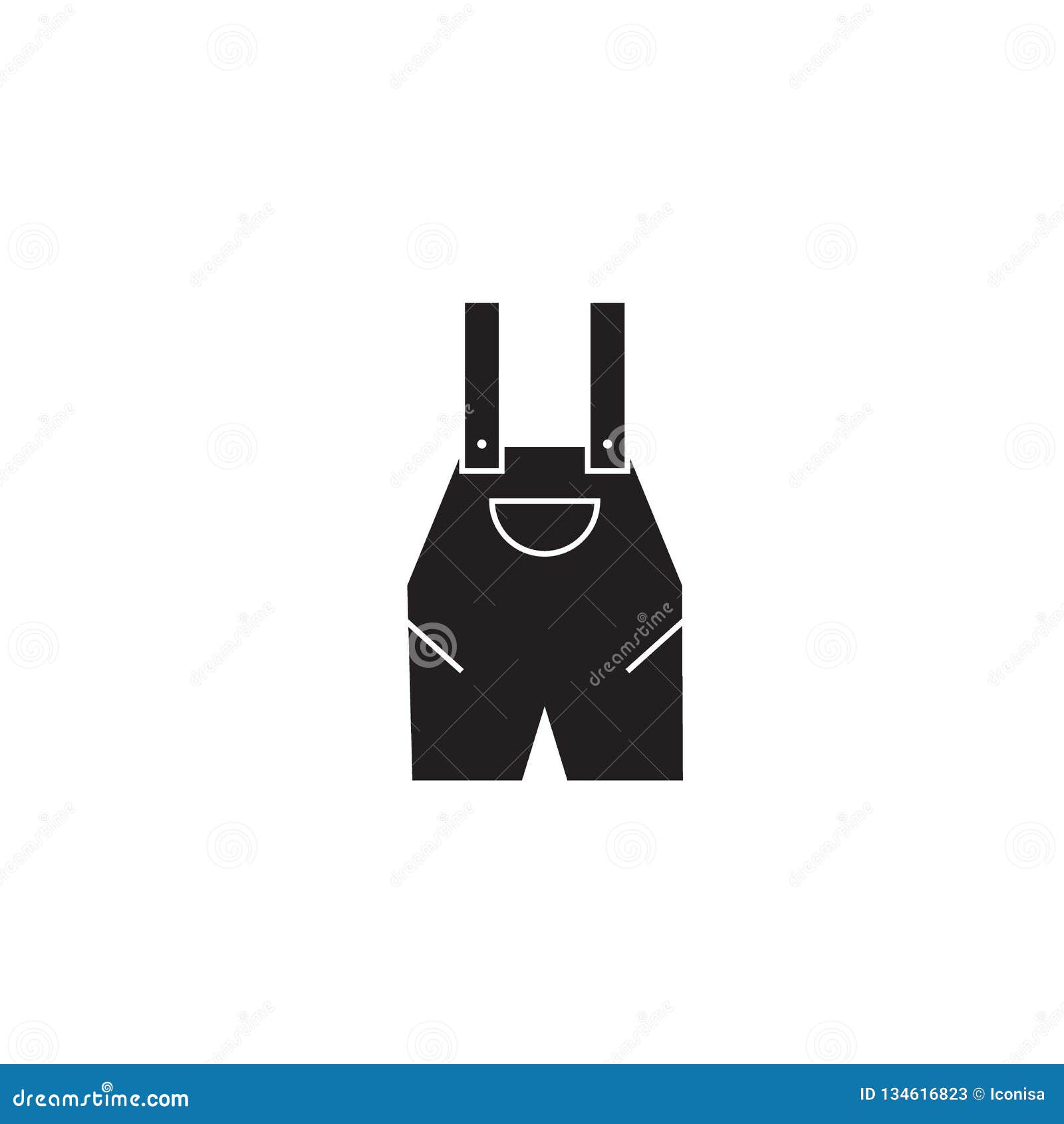 Work Overall Line Icon, Outline Sign, Linear Symbol, Vector, Flat ...