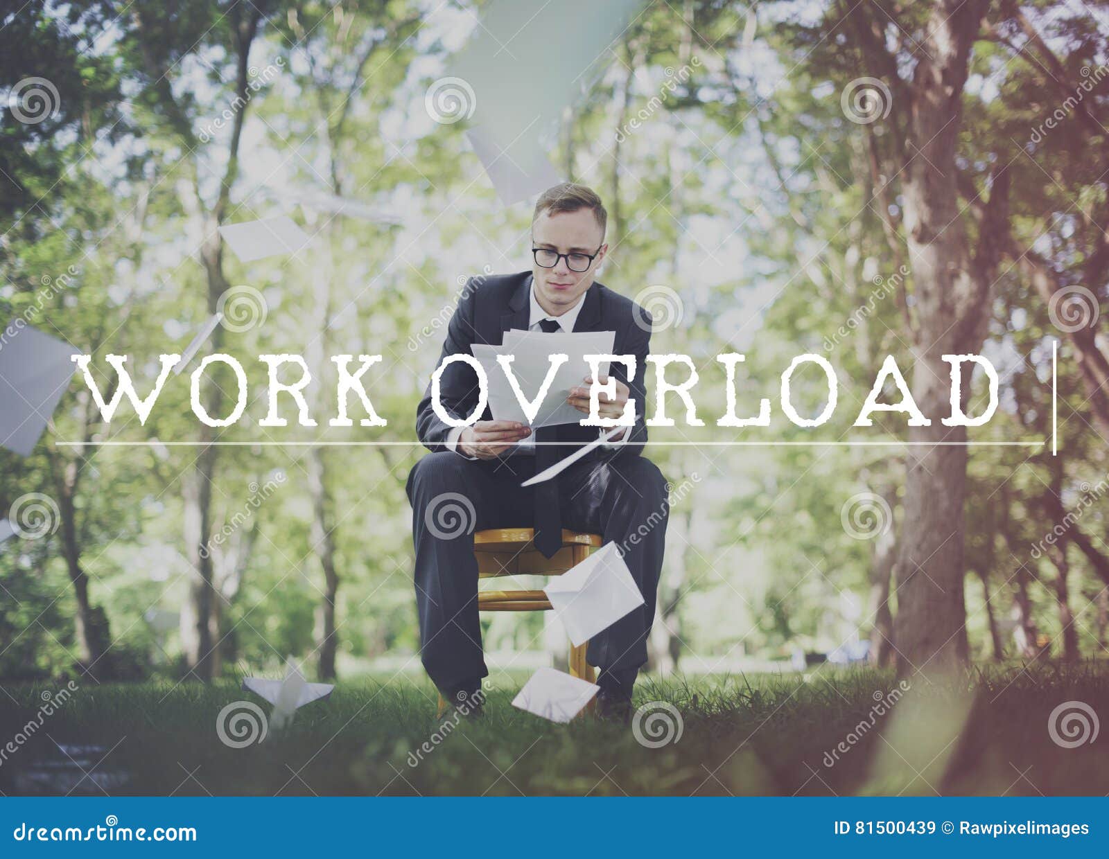 Work Overload Overtime Stress Management Concept Stock Image - Image of ...