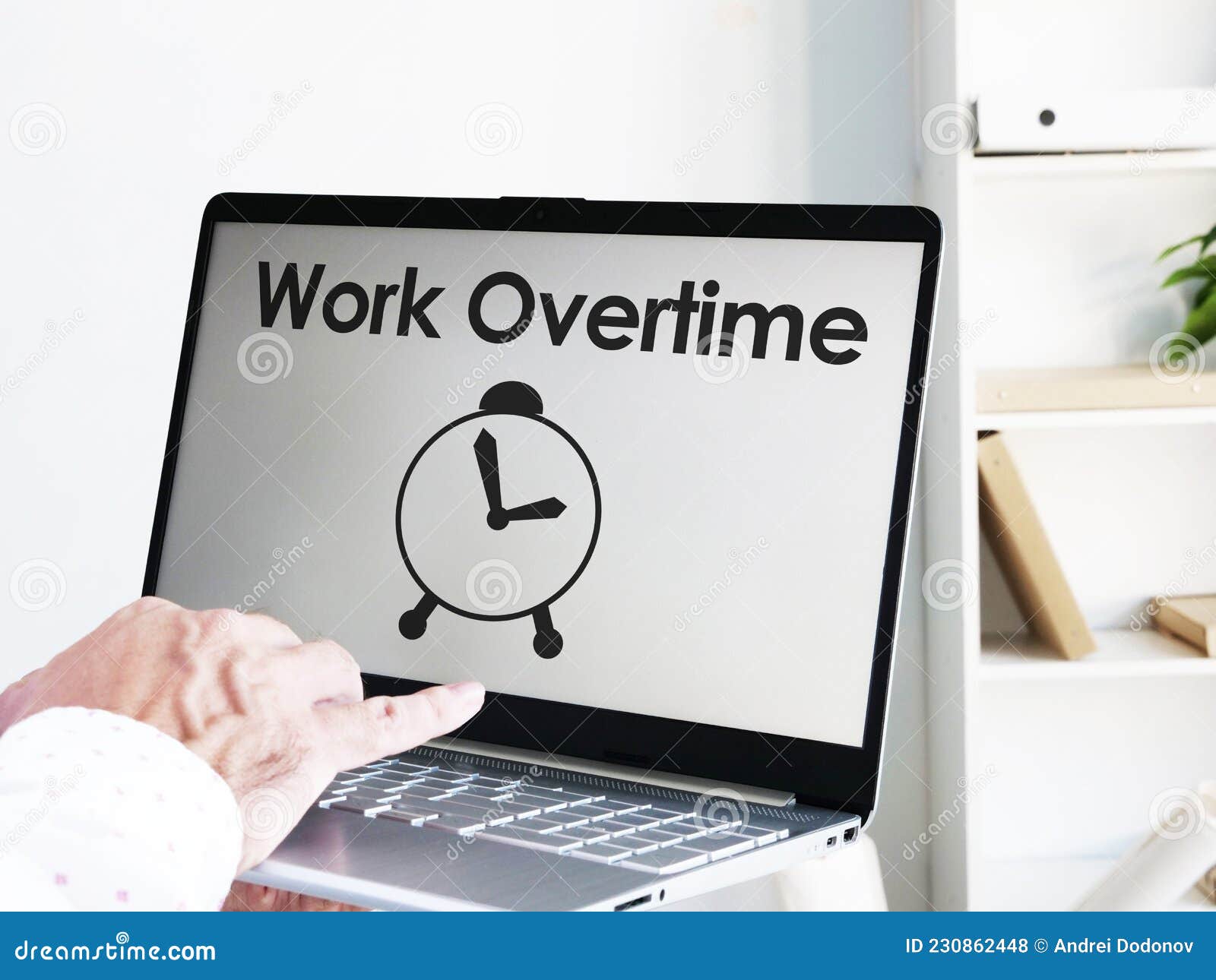 Work Overtime is Shown on the Business Photo Using the Text Stock Photo ...