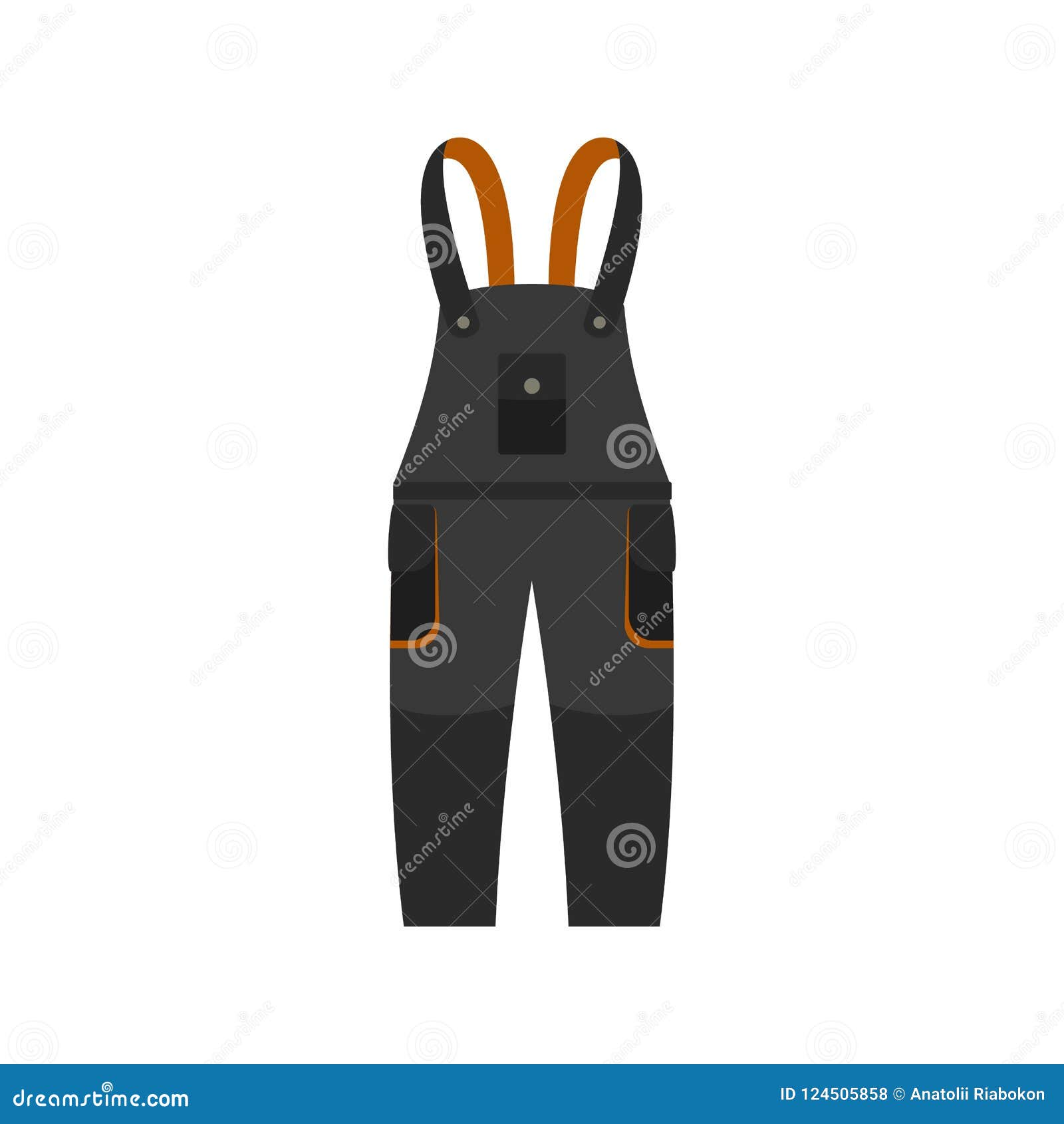 Work Pants Icon, Flat Style Stock Illustration - Illustration of adult ...