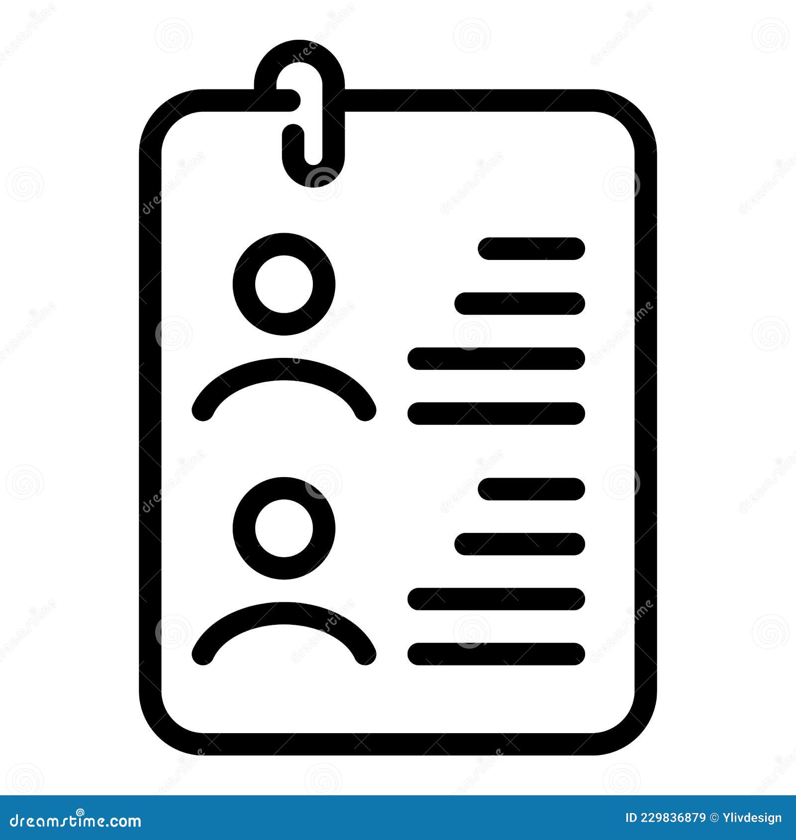 Work Paper Icon Outline Vector. Document Stack Stock Illustration ...