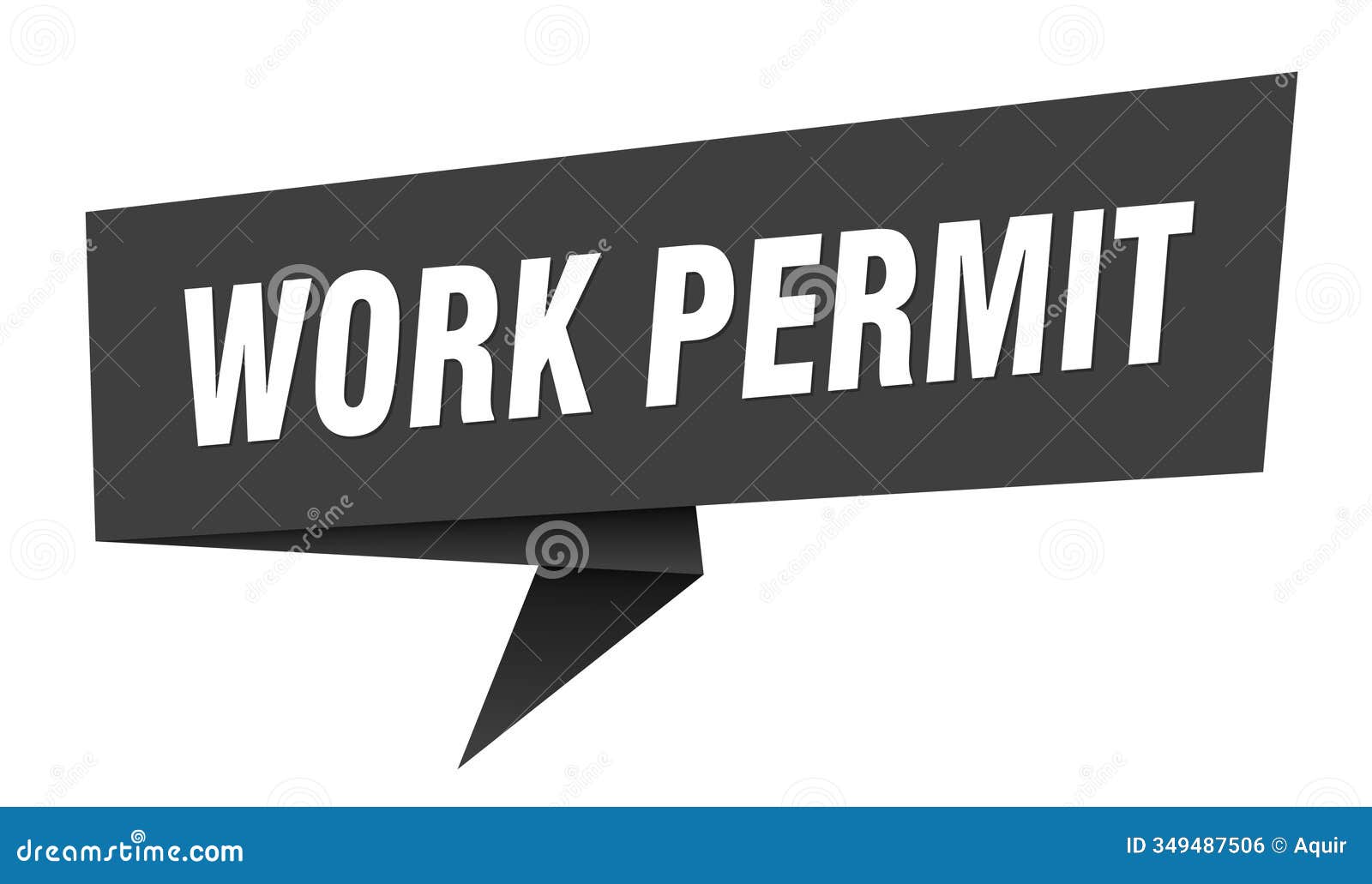Work Permit Banner. Work Permit Speech Bubble, Label, Sticker, Sign ...