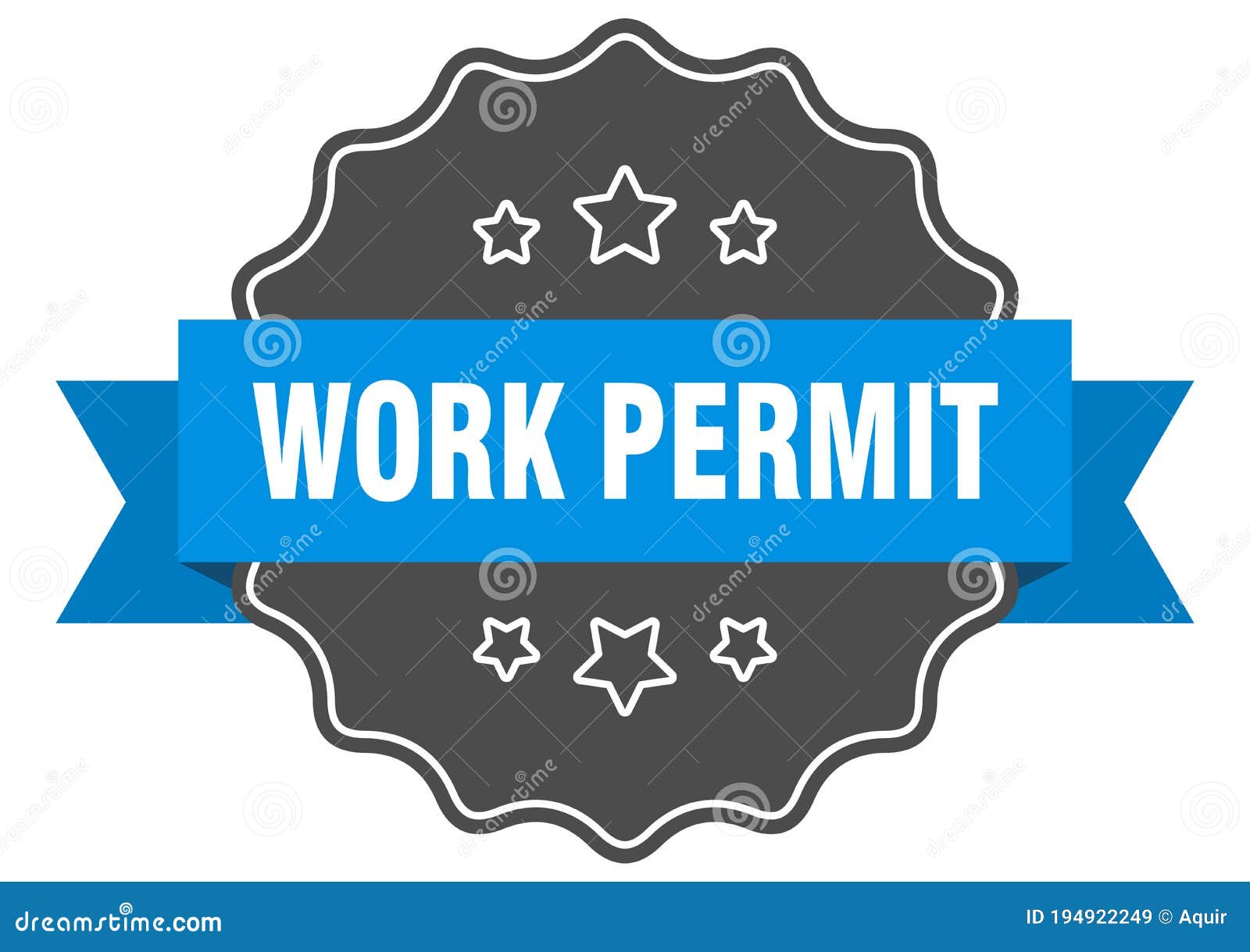 Work Permit Label. Work Permit Isolated Seal. Sticker. Sign Stock ...