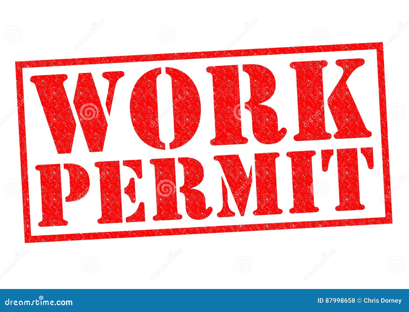 WORK PERMIT stock illustration. Illustration of header - 87998658