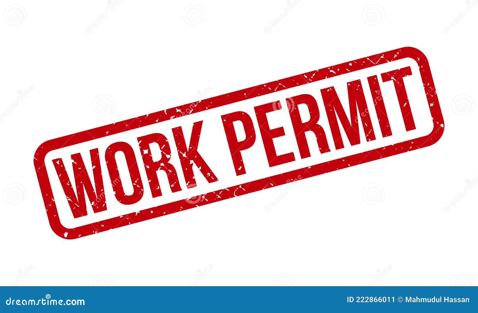 Work Permit Rubber Stamp. Red Work Permit Rubber Grunge Stamp Seal ...