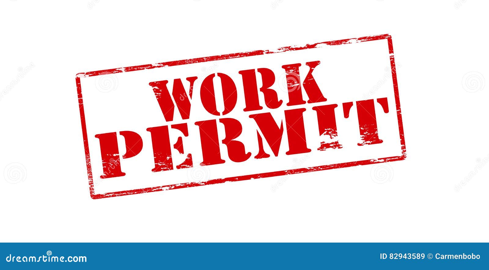 Work permit stock illustration. Illustration of rubber - 82943589