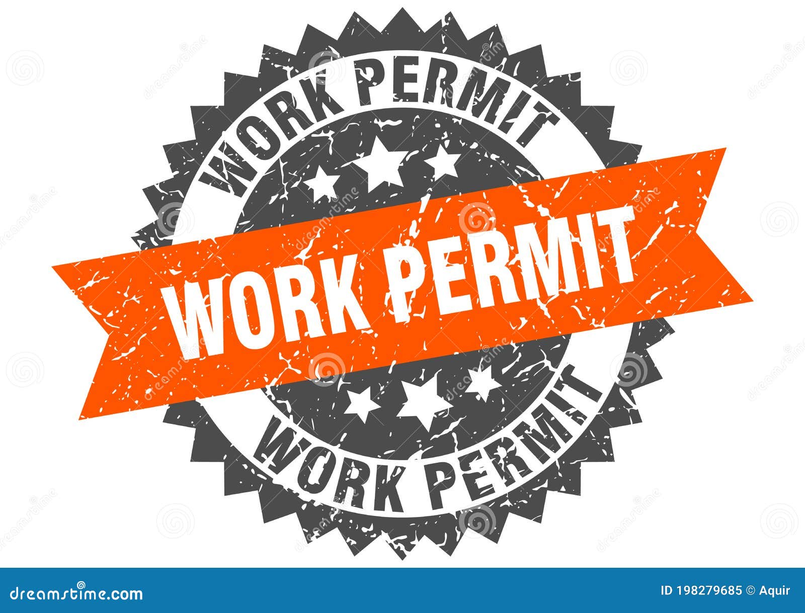 Work Permit Stamp. Work Permit Grunge Round Sign Stock Vector ...