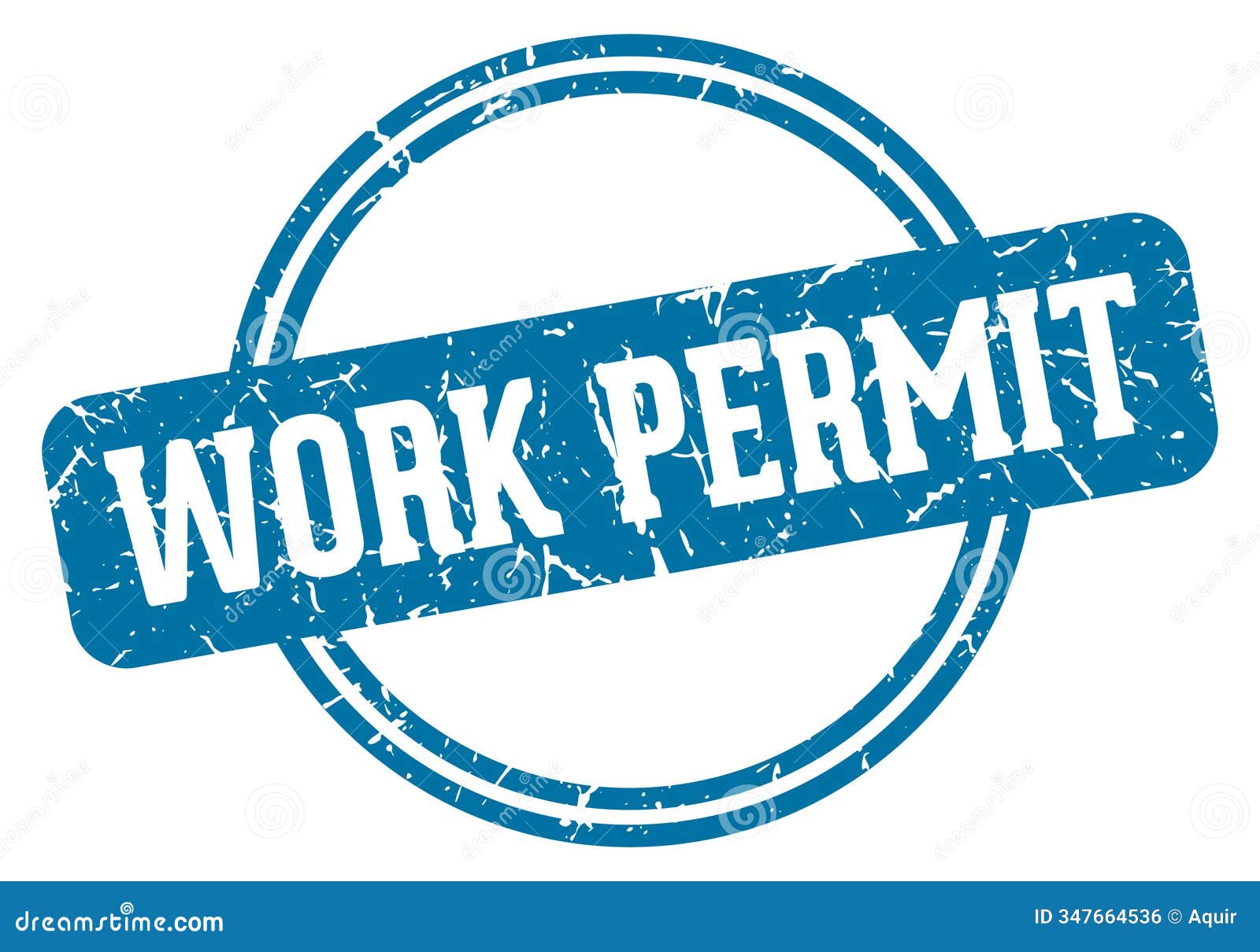Work Permit Sticker. Work Permit Sign On Transparent Background Cartoon ...