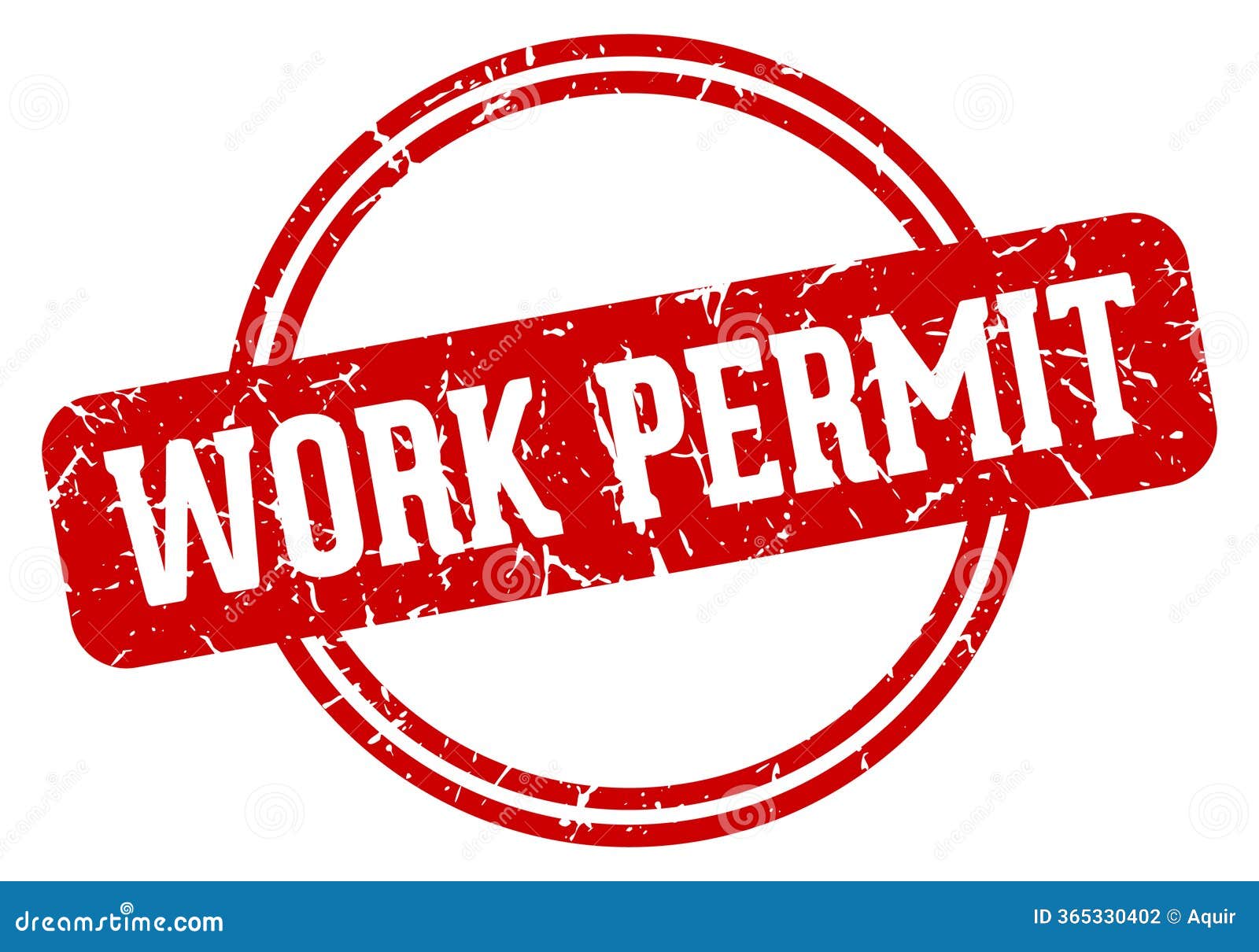 Work Permit Sticker. Work Permit Label Vector Illustration ...
