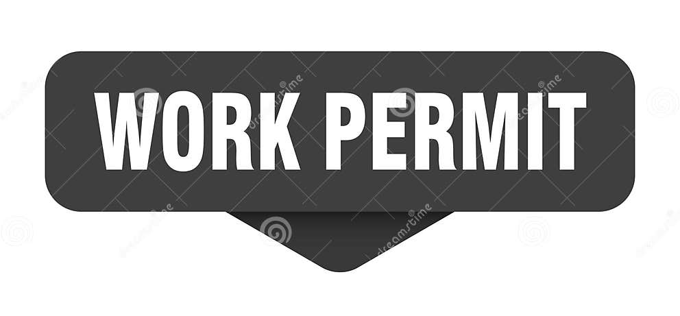 Work Permit Sticker. Work Permit Sign on Transparent Background Stock ...