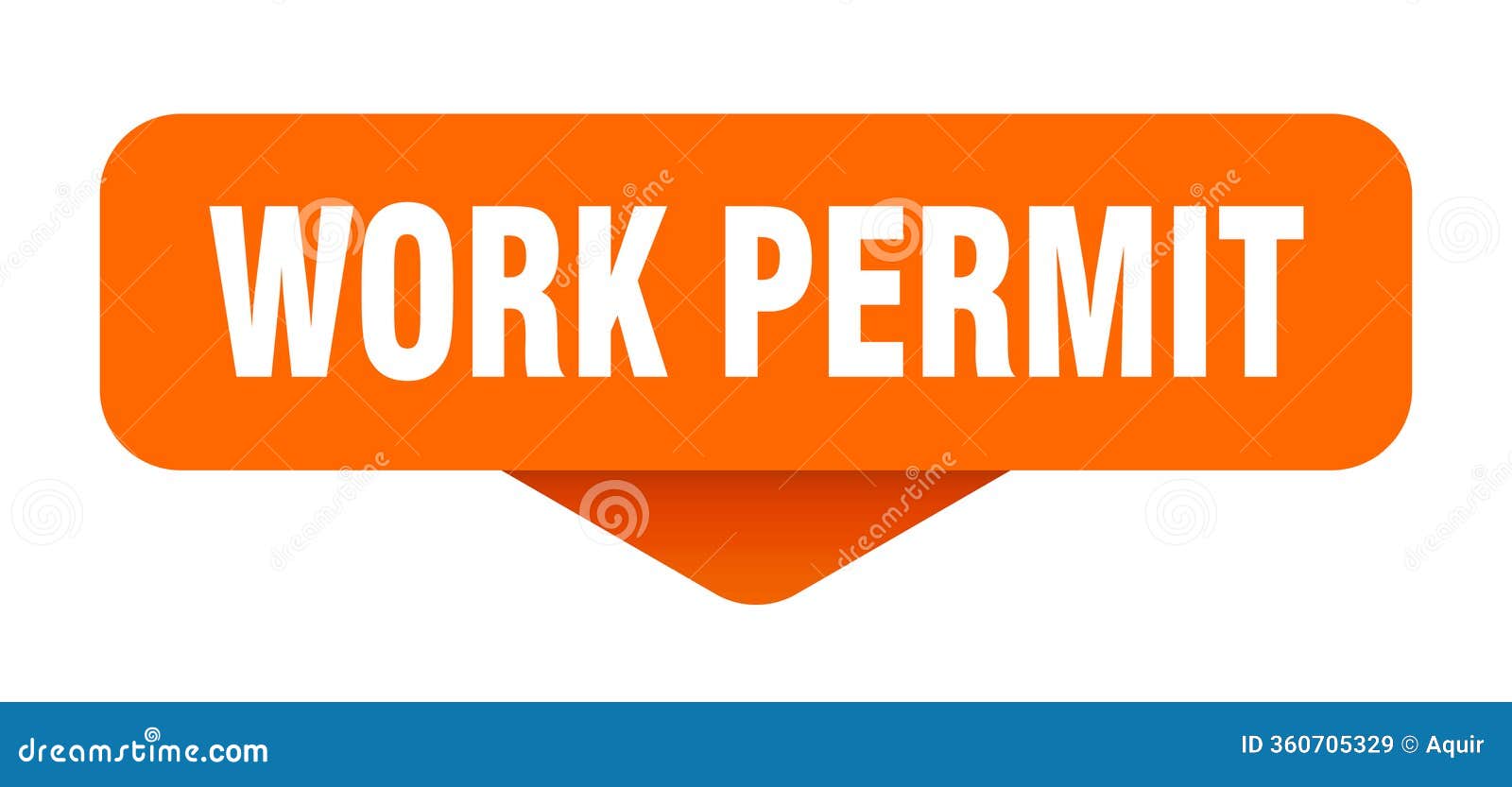 Work Permit Sticker. Work Permit Sign On Transparent Background Vector ...