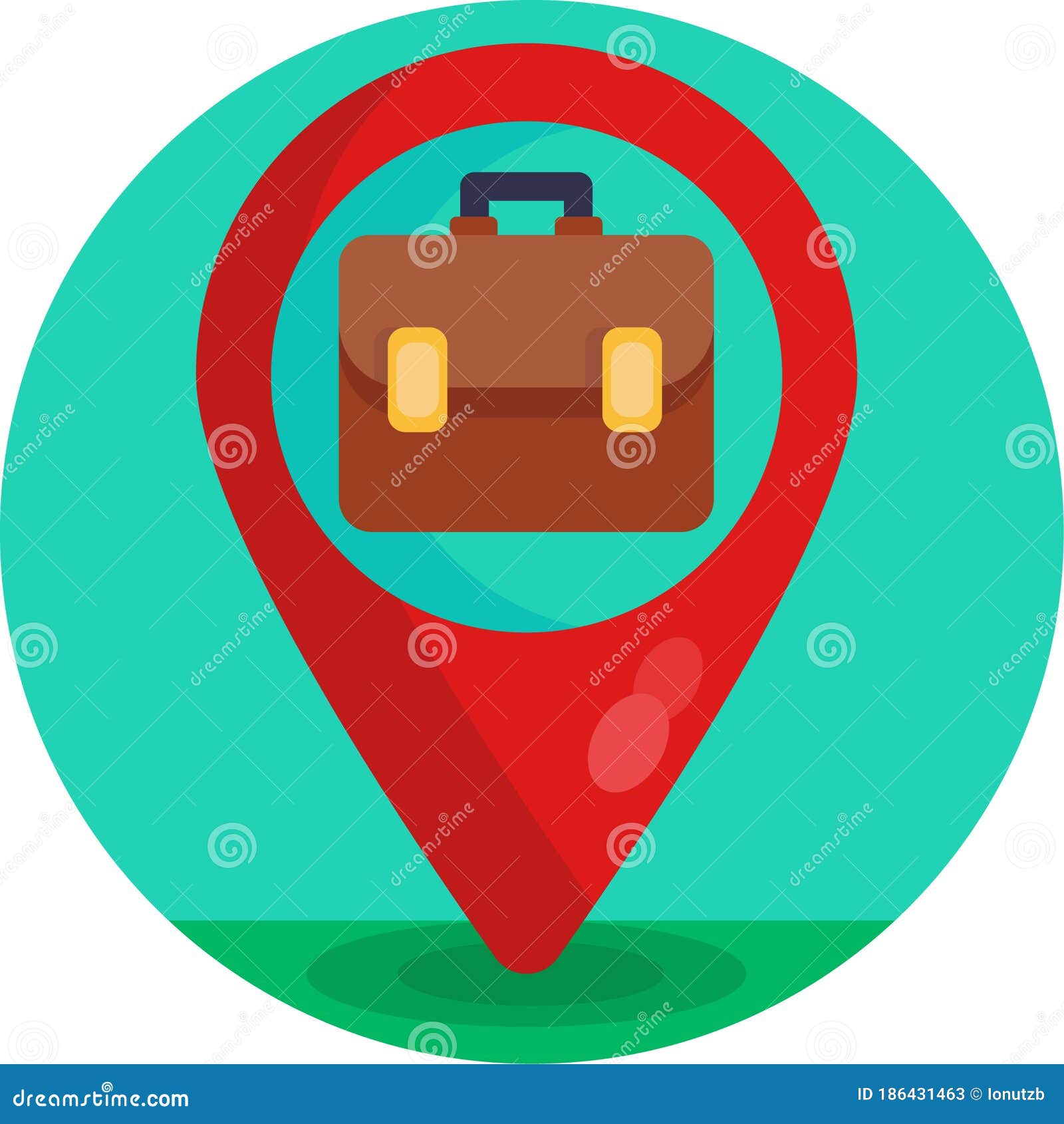 Work Pin Location Vector Icons Illustration Stock Vector - Illustration ...