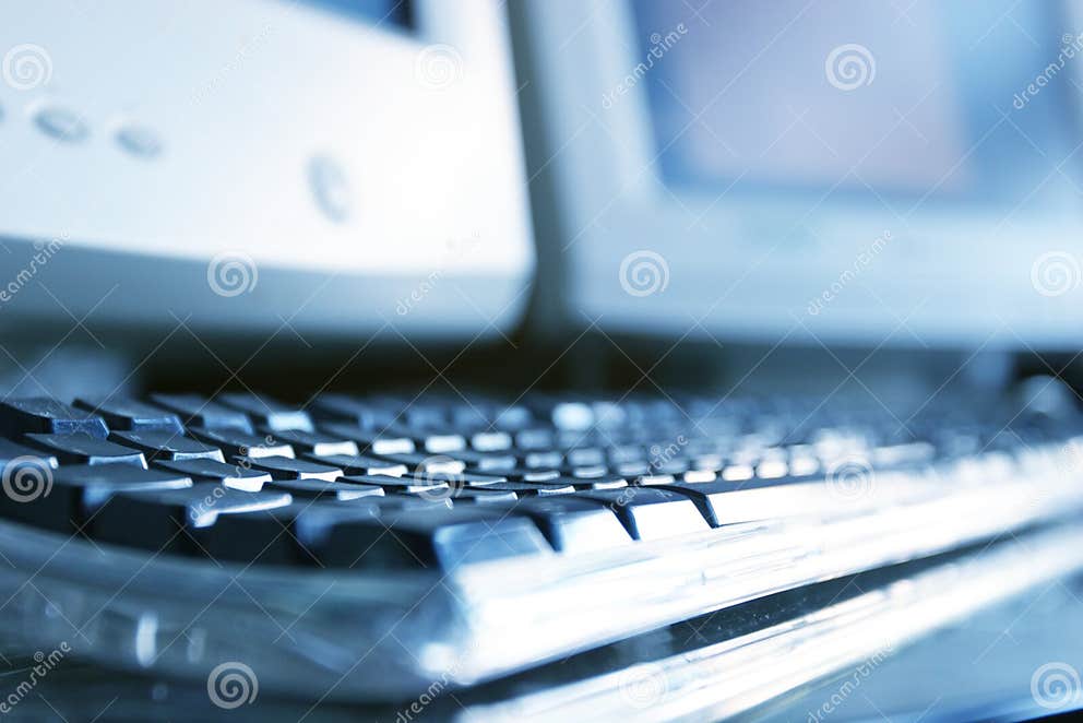 Work place blur 02 stock image. Image of laptop, memory - 26931