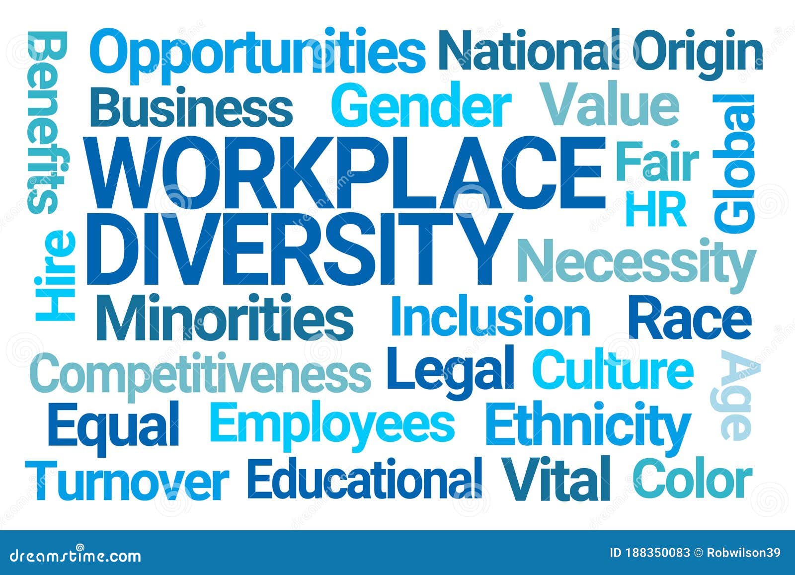 Work Place Diversity Word Cloud Stock Illustration - Illustration of ...