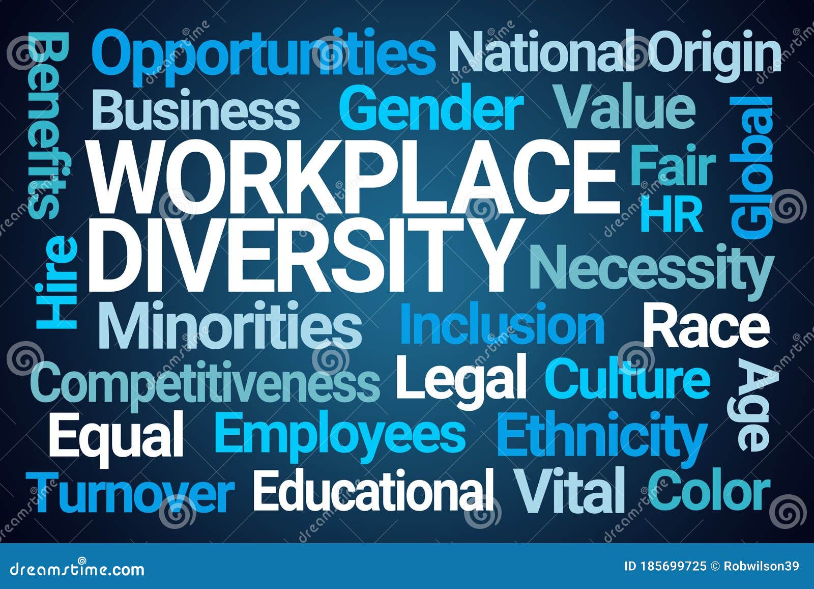Work Place Diversity Word Cloud Stock Illustration - Illustration of ...