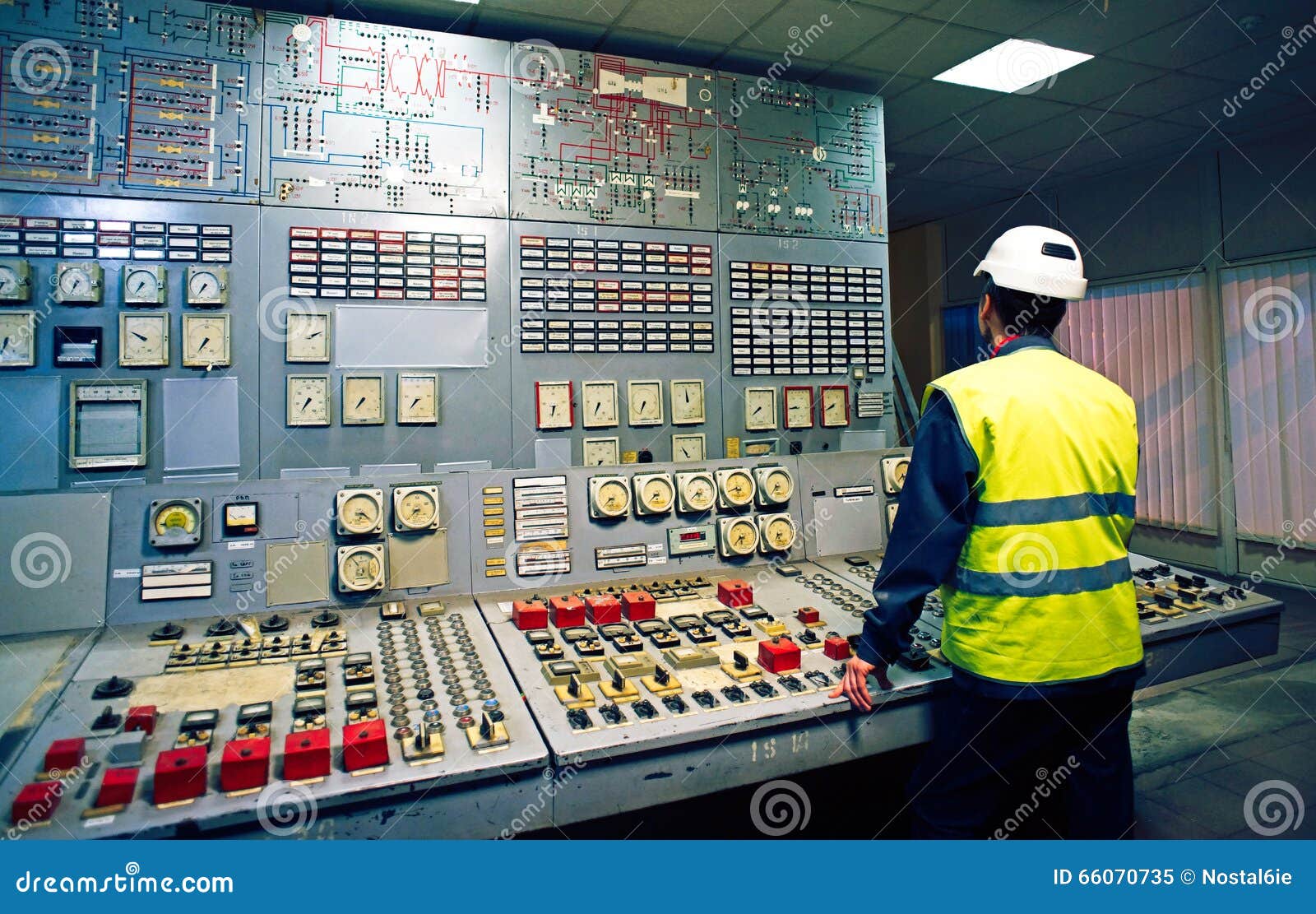 Work Place in the System Control Room. Stock Image - Image of ...